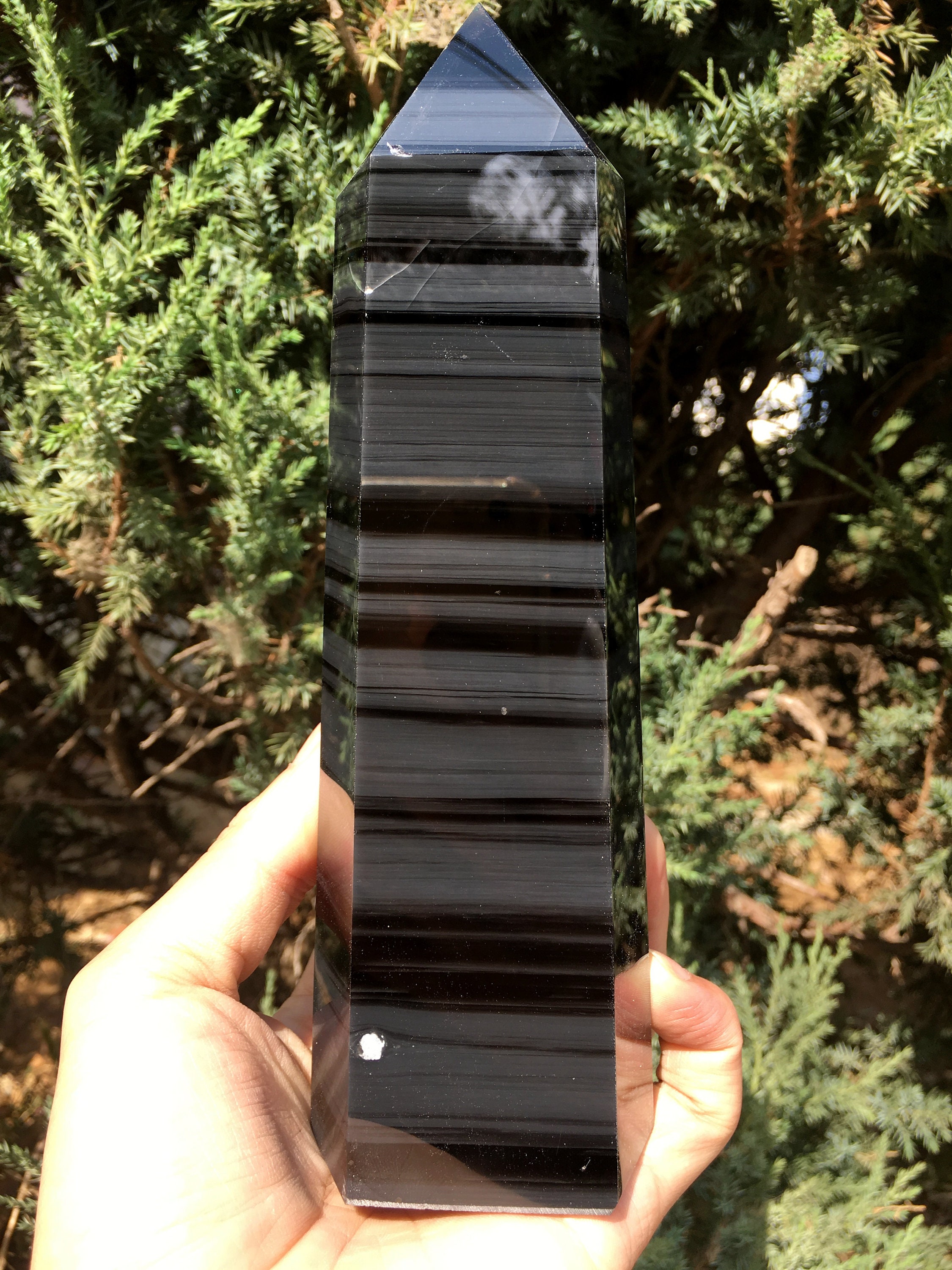 Natural Best Clear obsidian Polished Tower Shaped/obsidian | Etsy