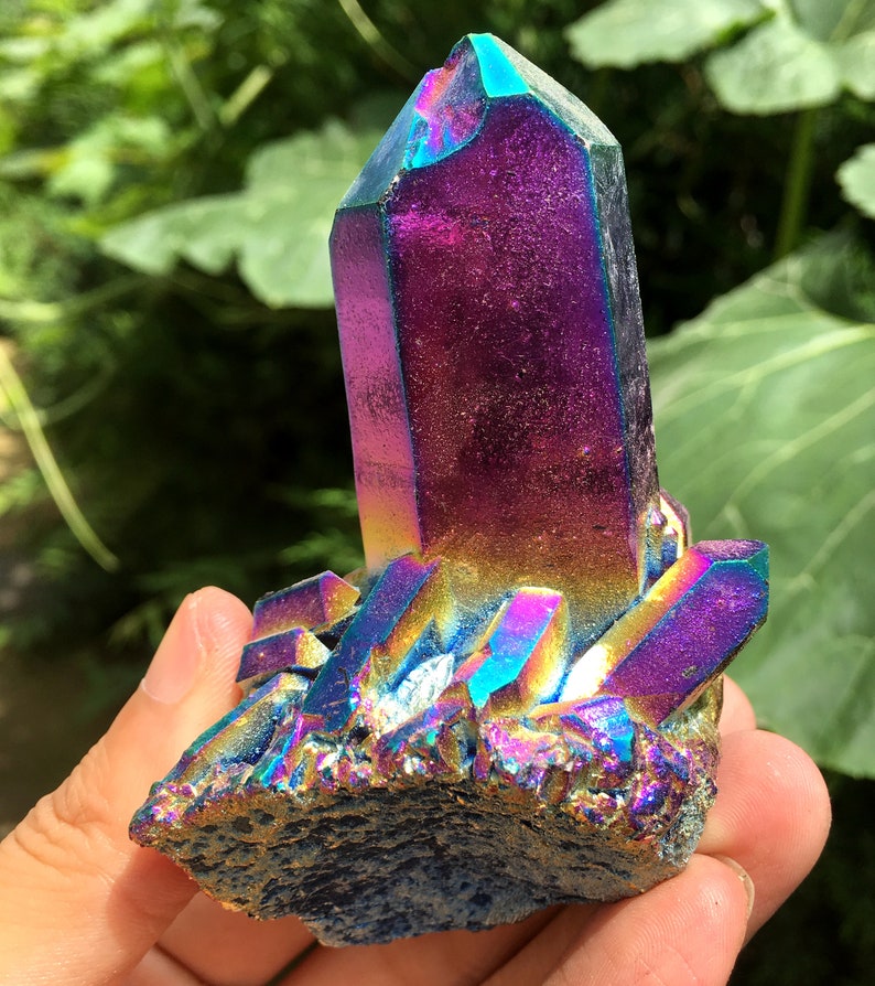 Aura Blue Quartz Crystal Cluster/angel Aura Quartz Crystal - Etsy