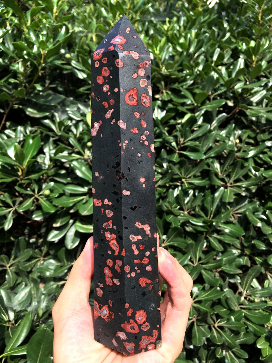 Rare Natural Large Plum stone point/Scenic Quartz | Etsy