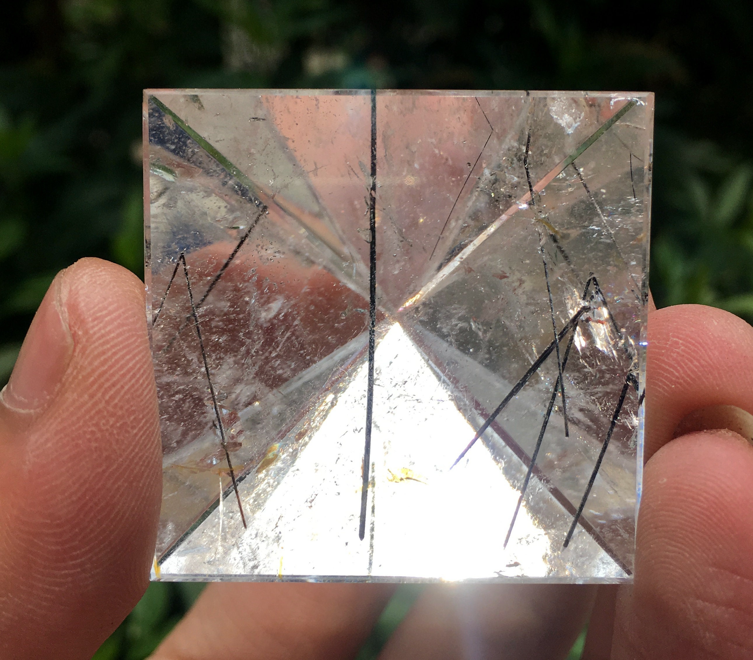 Rare Natural Golden Rutilated Pyramid/golden Rutile/quartz Pyramid ...