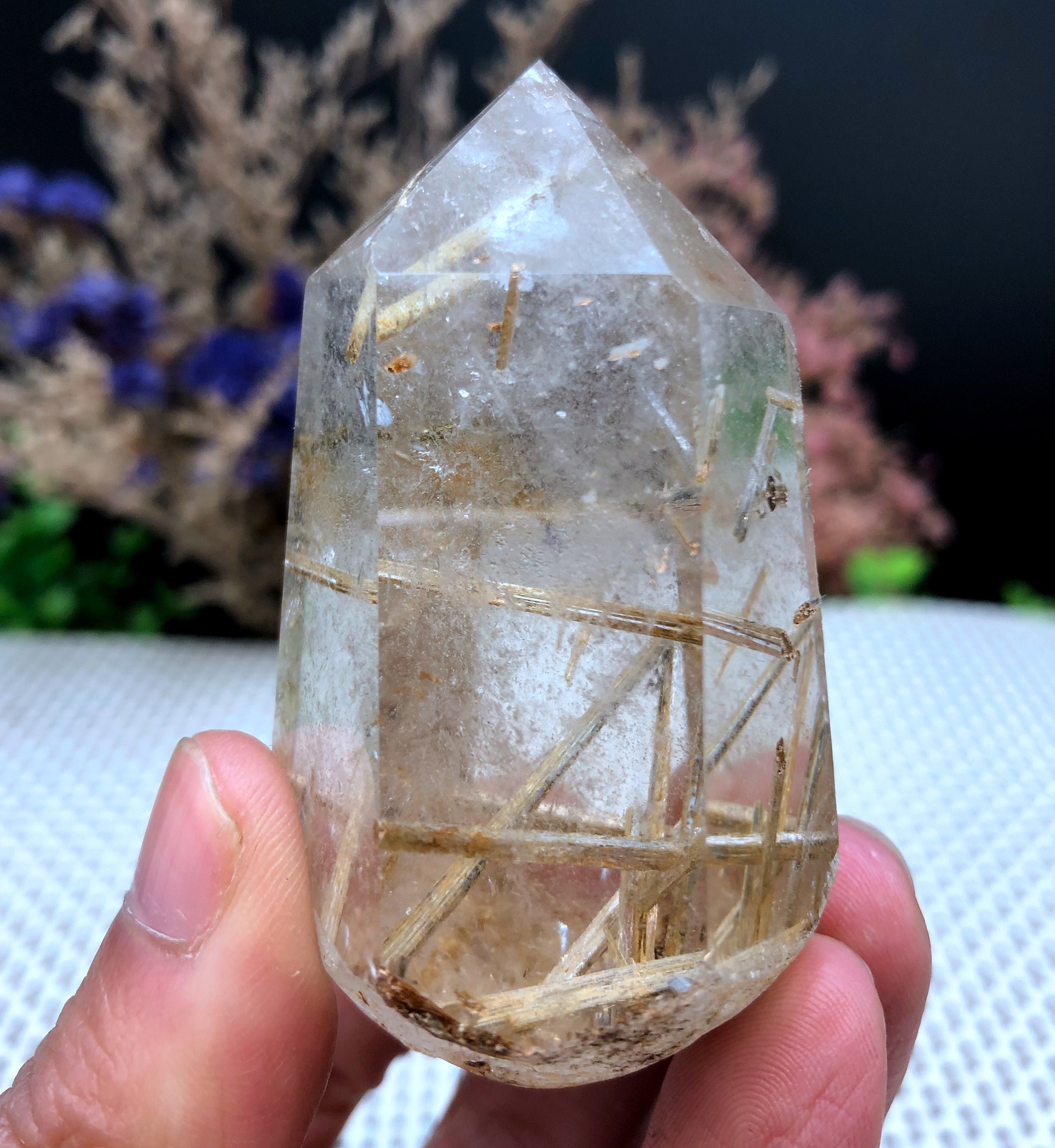 Rare Clear Brown Tourmaline Inclusions Quartz Point/crystal - Etsy UK