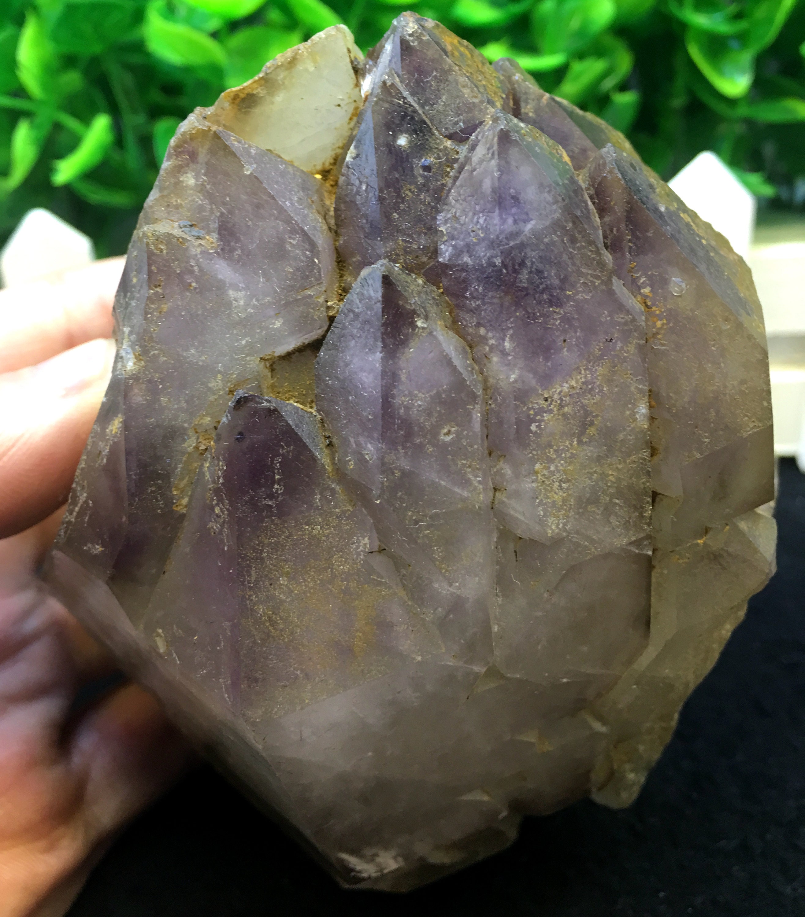 Best Natural Raw Large Chevron Banded Amethyst Quartz Point Stone Decor ...