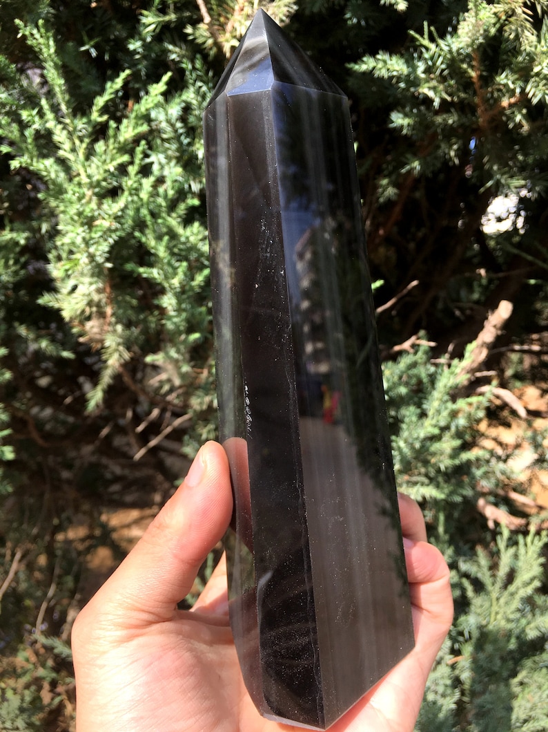 Natural Best Clear Obsidian Polished Tower Shaped/obsidian | Etsy