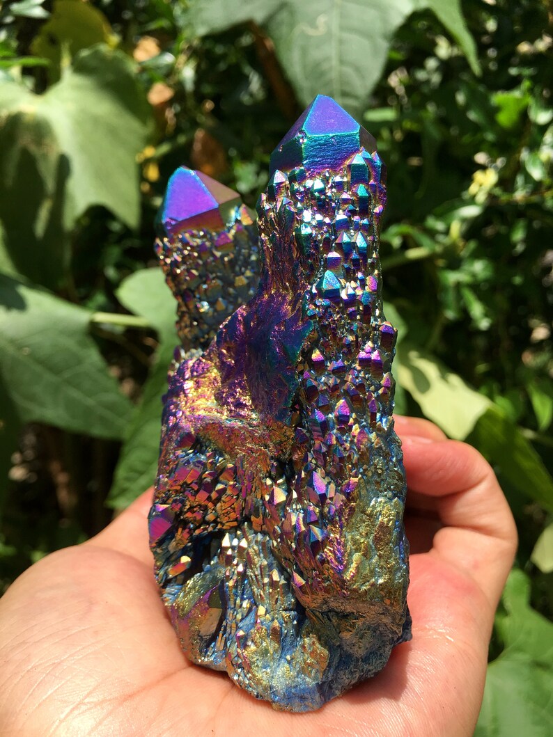 Aura Blue Quartz Crystal Cluster/angel Aura Quartz Crystal Cluster ...