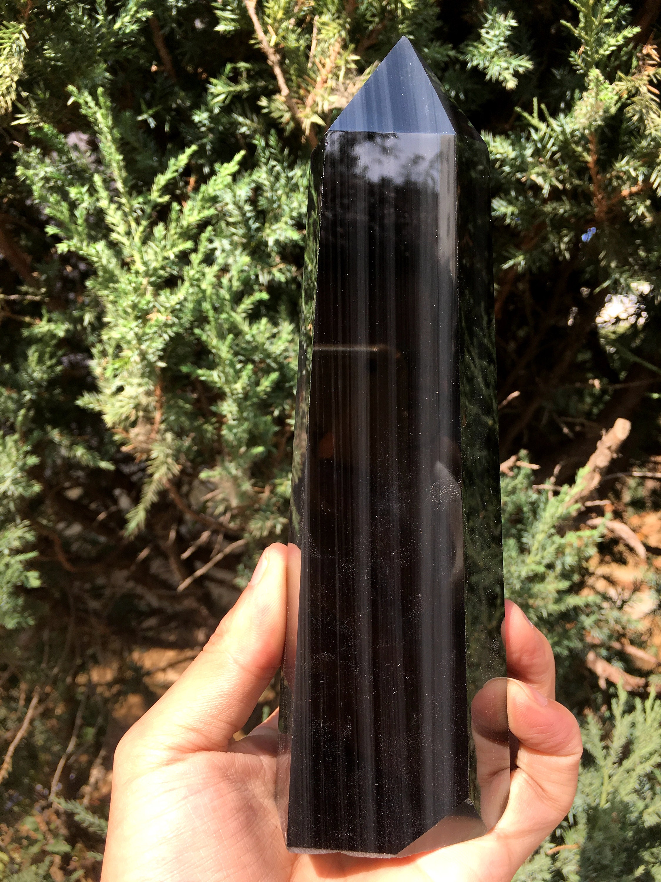 Natural Best Clear Obsidian Polished Tower Shaped/obsidian | Etsy