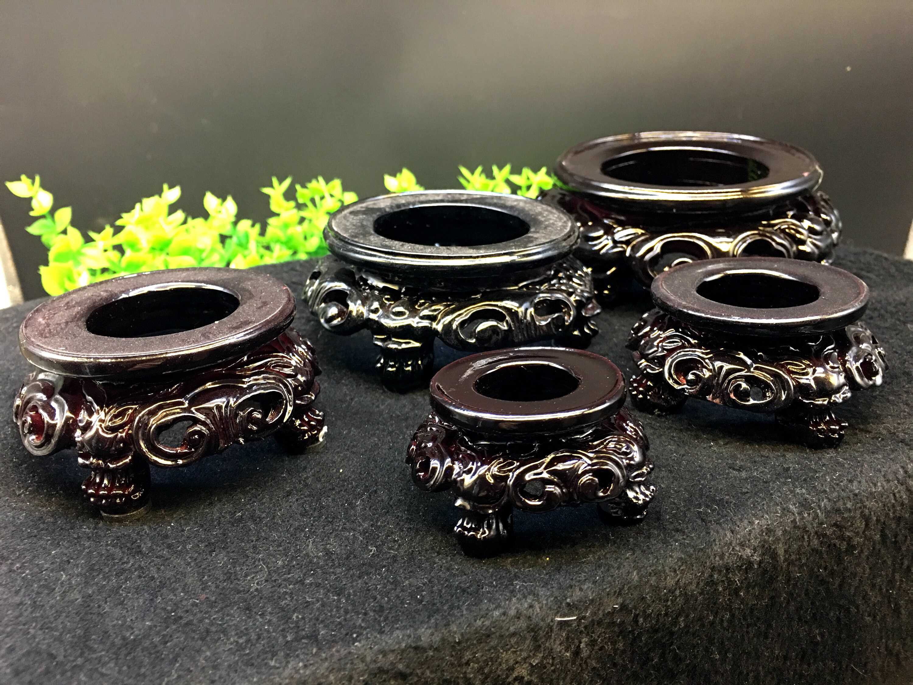 Hand Carved Round Hollowed-out Resin Sphere/ball/specimen Stand ...
