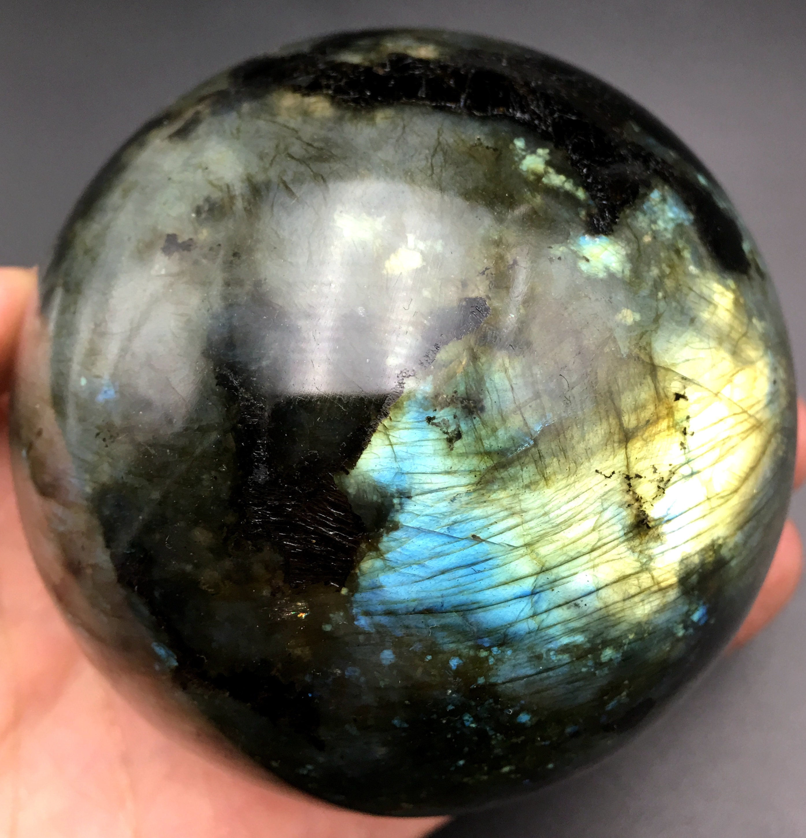 Extra Large Labradorite sphere/Labradorite ball/Shiny Polished | Etsy