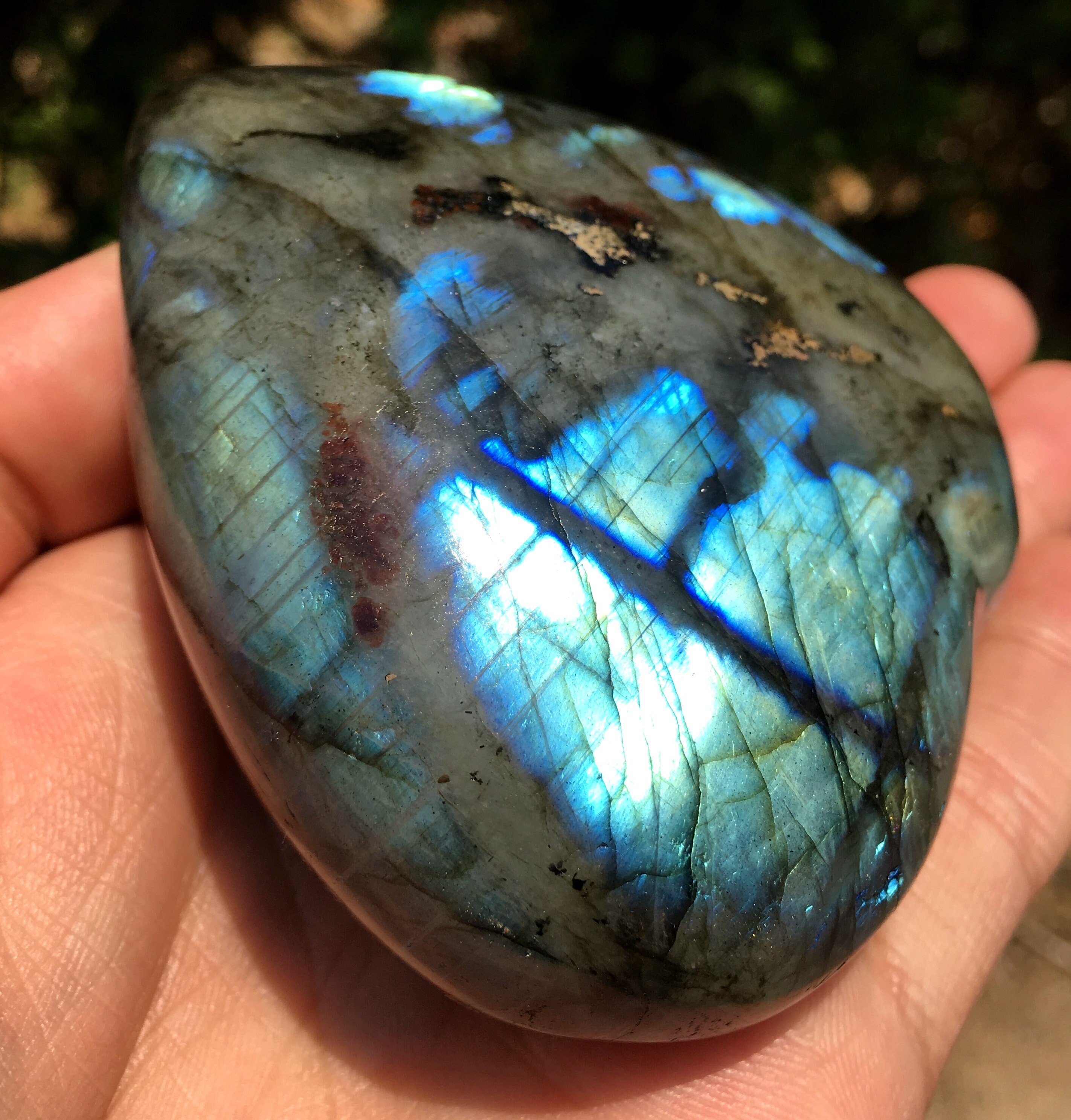 Rainbow Heart Shaped Labradorite Stone/Labradorite | Etsy