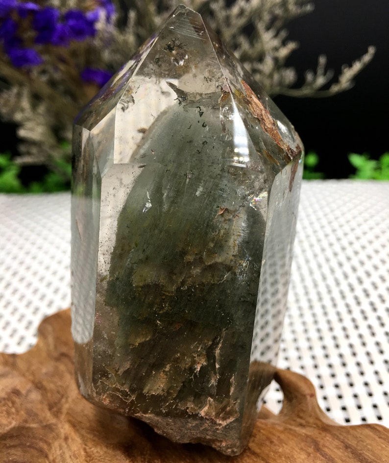 Rare Natural Large Included Garden Green Phantom Quartz Tower - Etsy