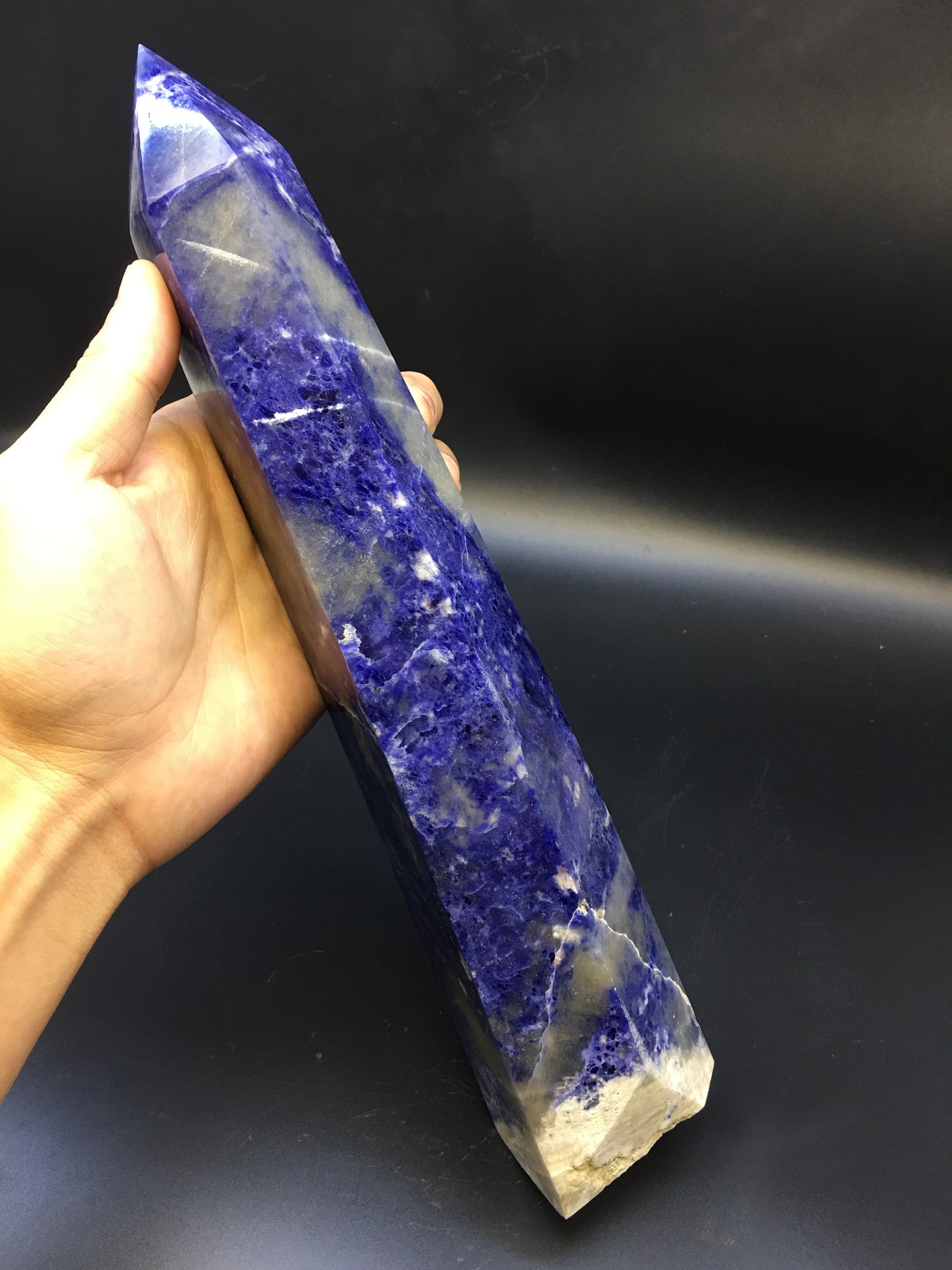 Polished LARGE Blue Sodalite Crystal Tower/Healing | Etsy