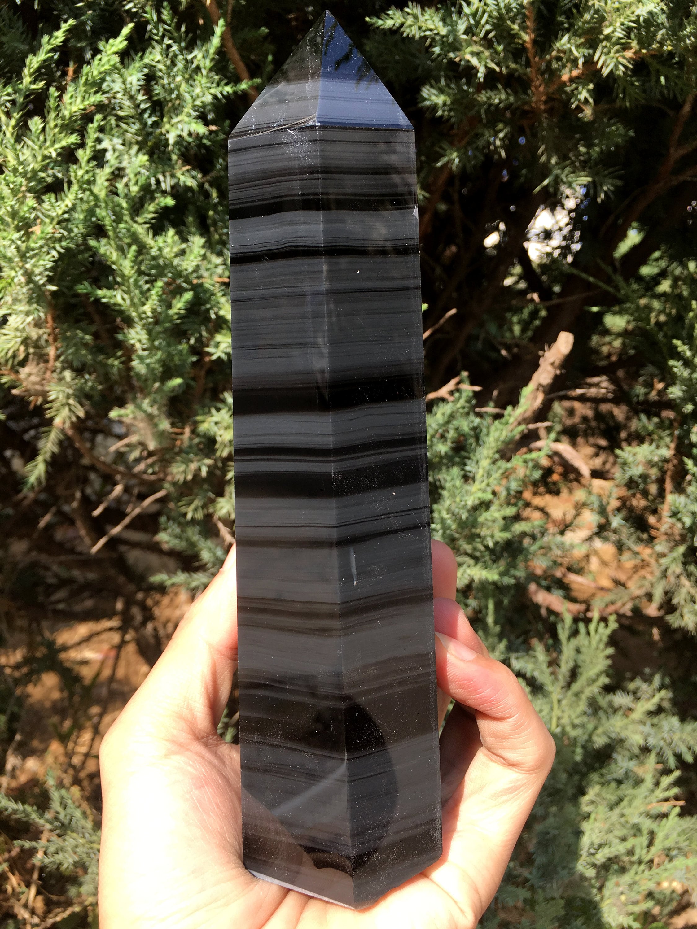 Natural Best Clear obsidian Polished Tower Shaped/obsidian | Etsy