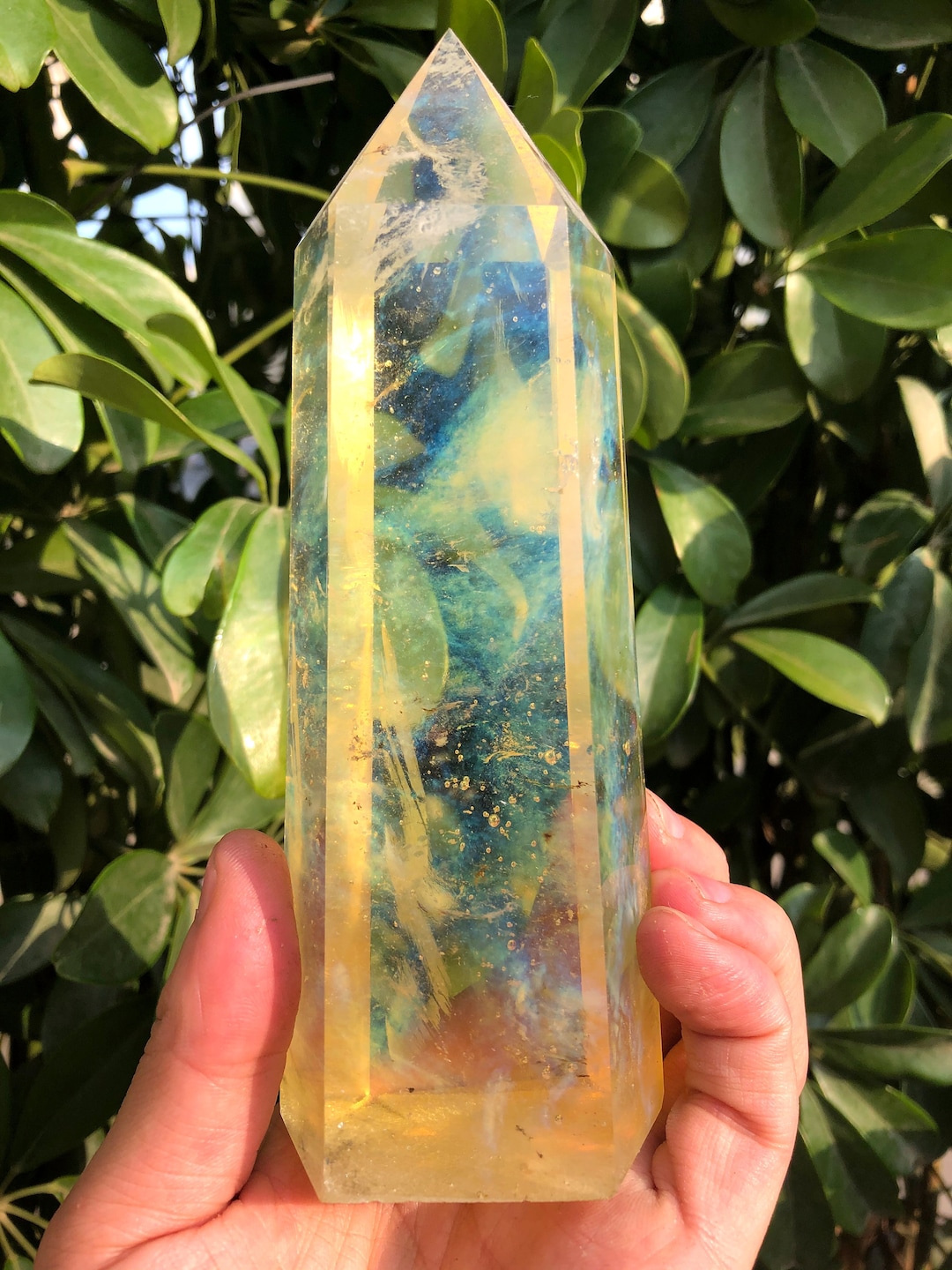 Clear Smelt Yellow Quartz Point/clear Smelt Quartz Polished Chunks ...