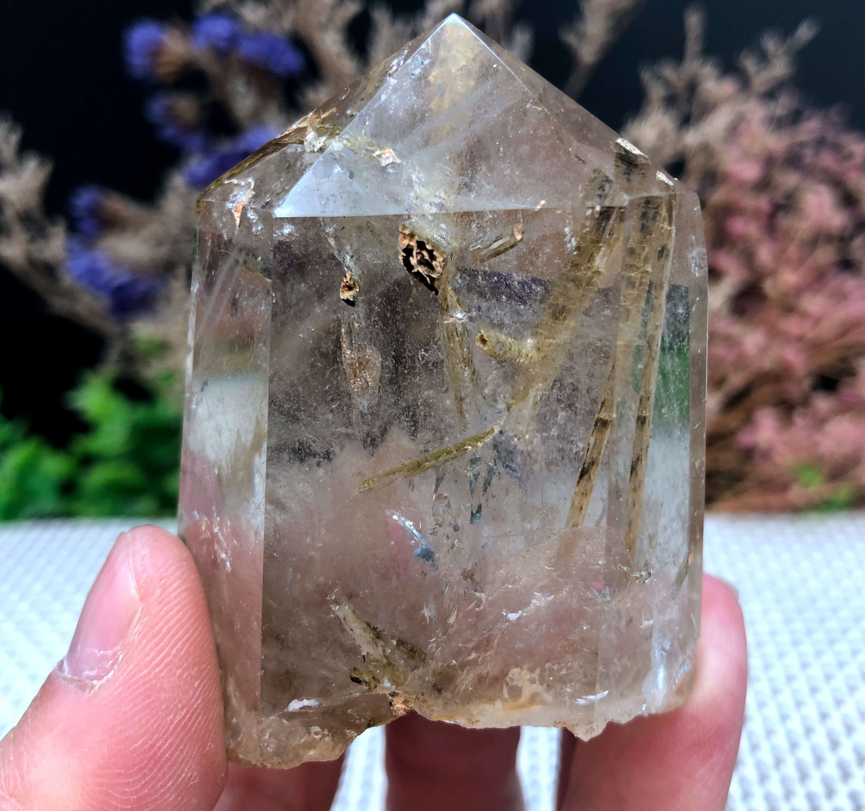Rare Large Clear Green Tourmaline Inclusions Quartz - Etsy UK