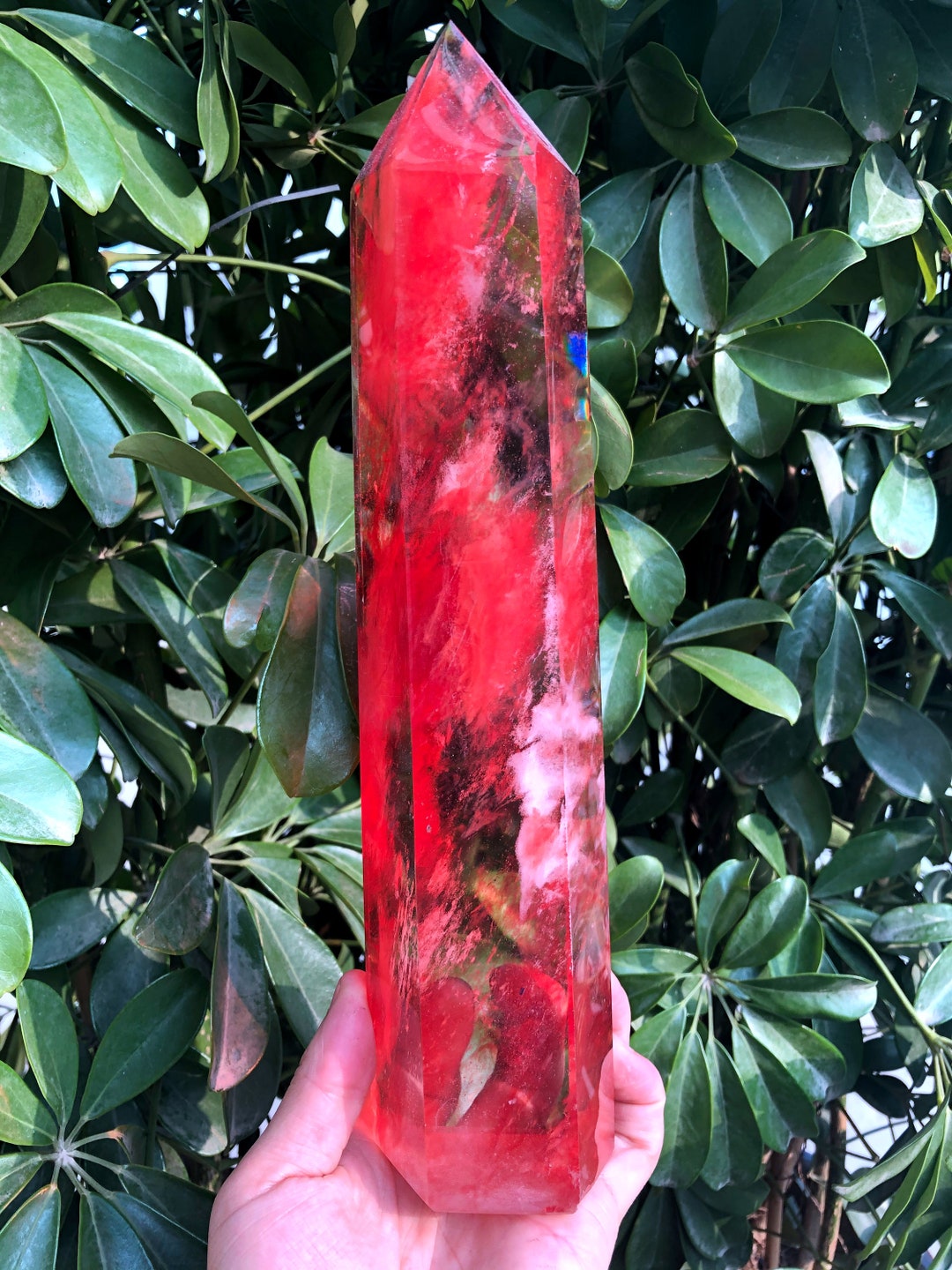 Clear Smelt Red Quartz Point/clear Smelt Quartz Polished Chunks/crystal ...