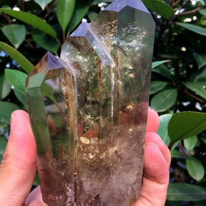 Natural Large Transparent Headed Yellow Citrine Crystal Quartz Point ...