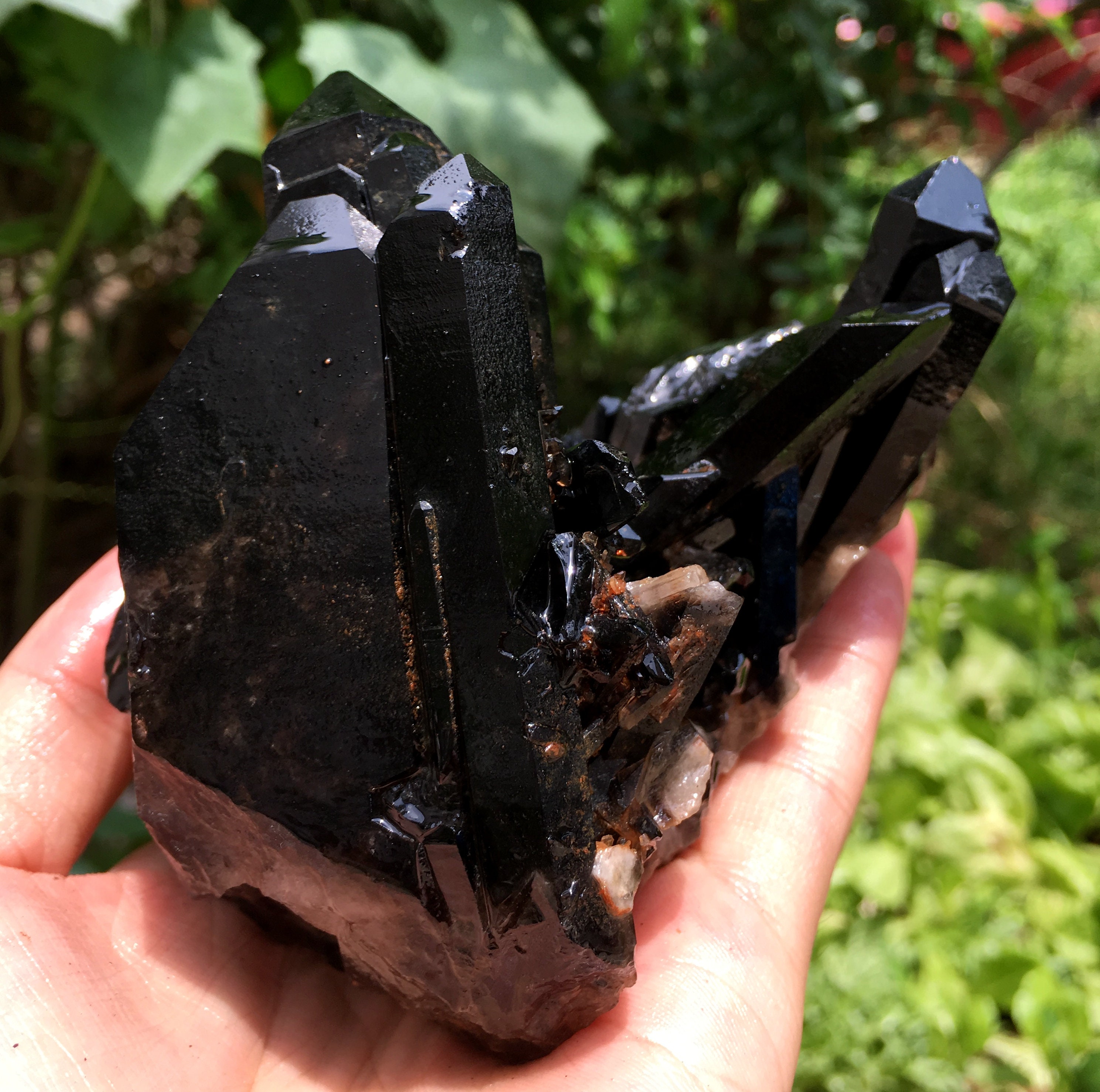 Top Large Raw black Crystal Cluster/Black Quartz | Etsy