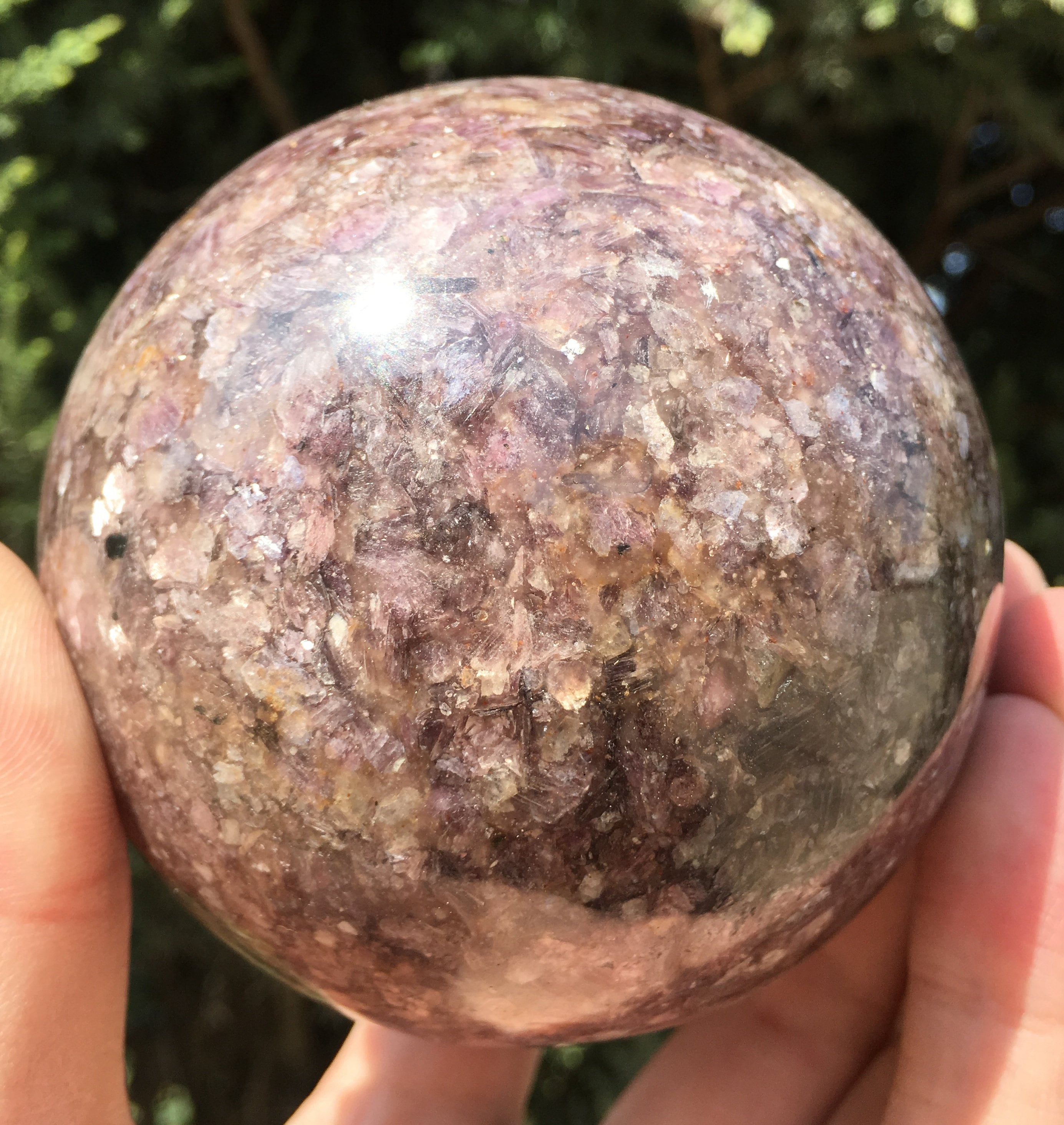 Natural Large Mica quartz Crystal Quartz Sphere/Mica | Etsy