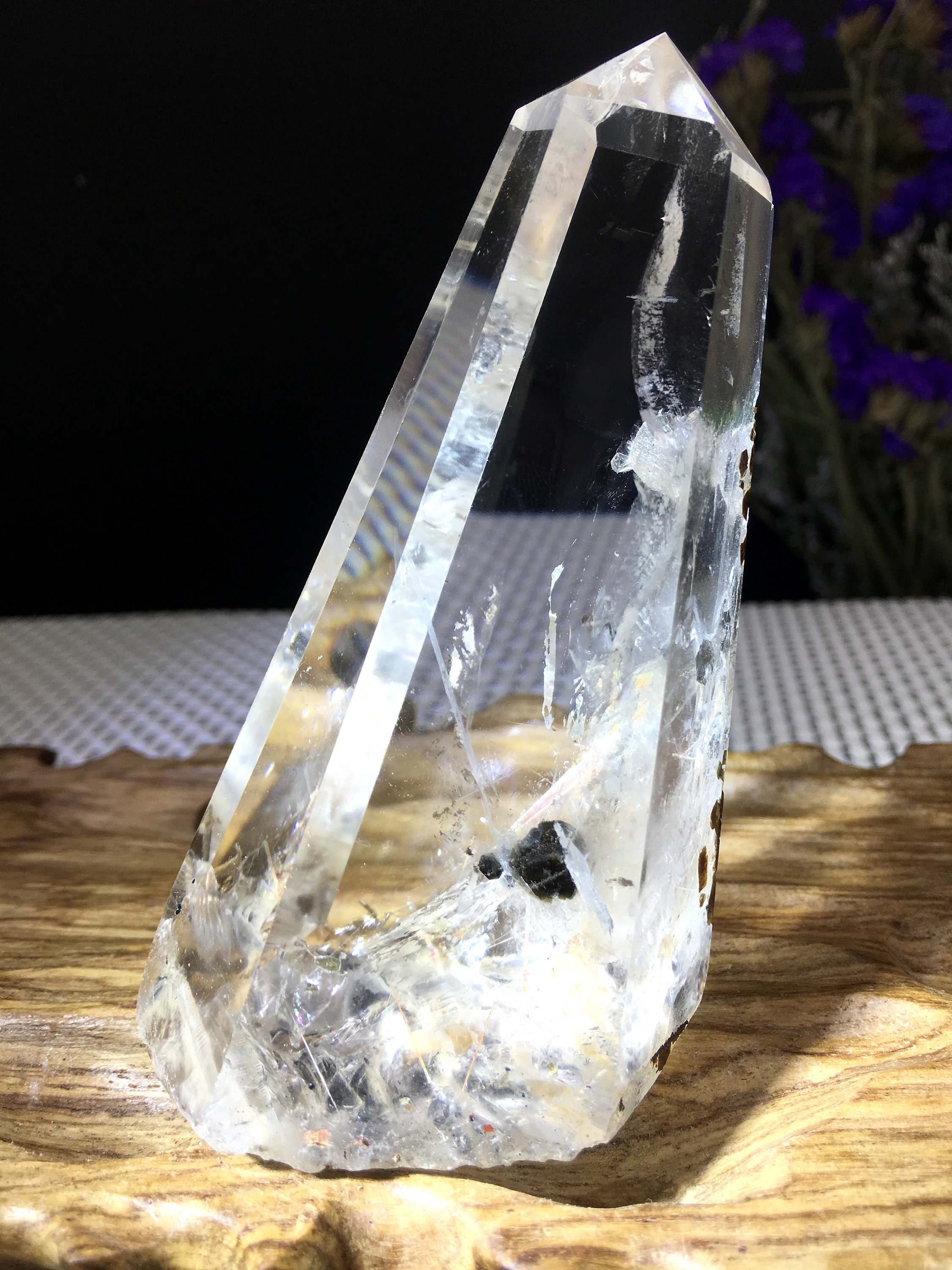 Rare Large Black Mica Quartz Tower/black Mica Included Crystal | Etsy