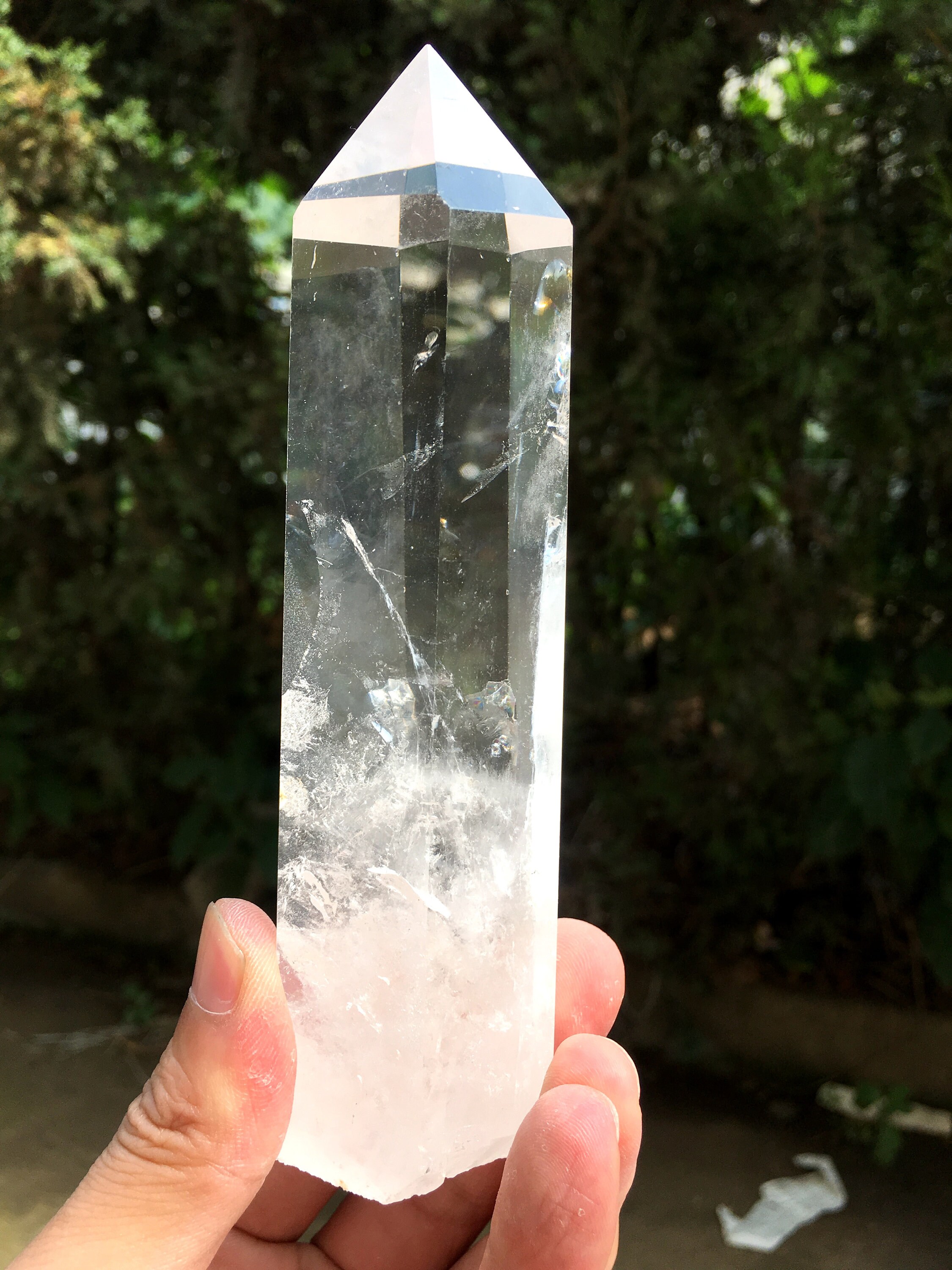 Natural Himalaya Rainbow Clear Crystal Quartz Point/white | Etsy