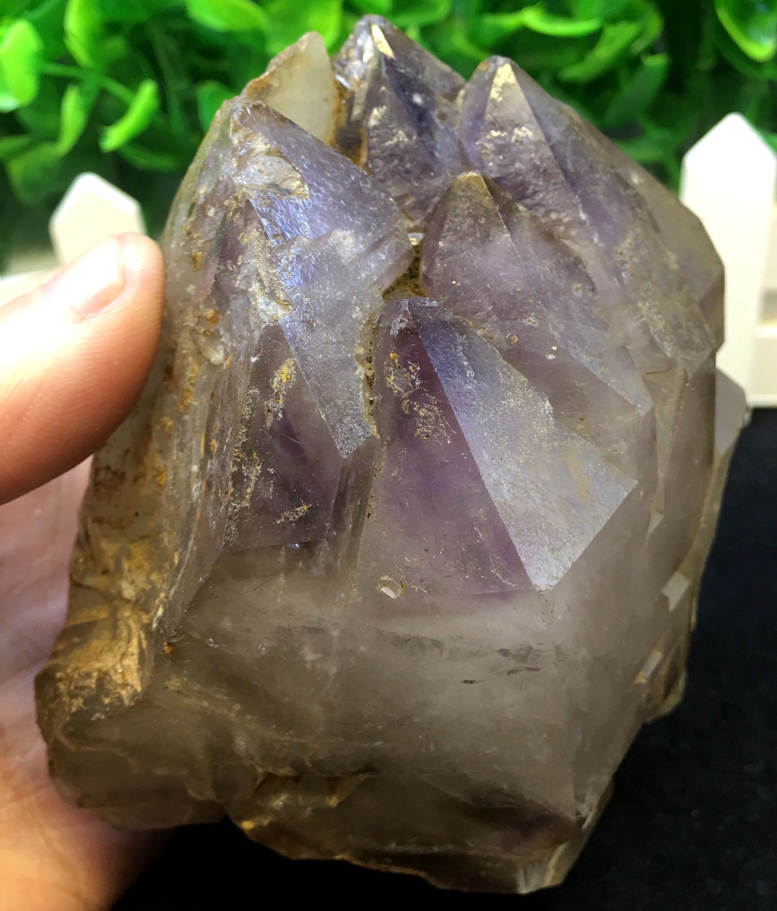 Best Natural Raw Large Chevron Banded Amethyst Quartz Point Stone Decor ...