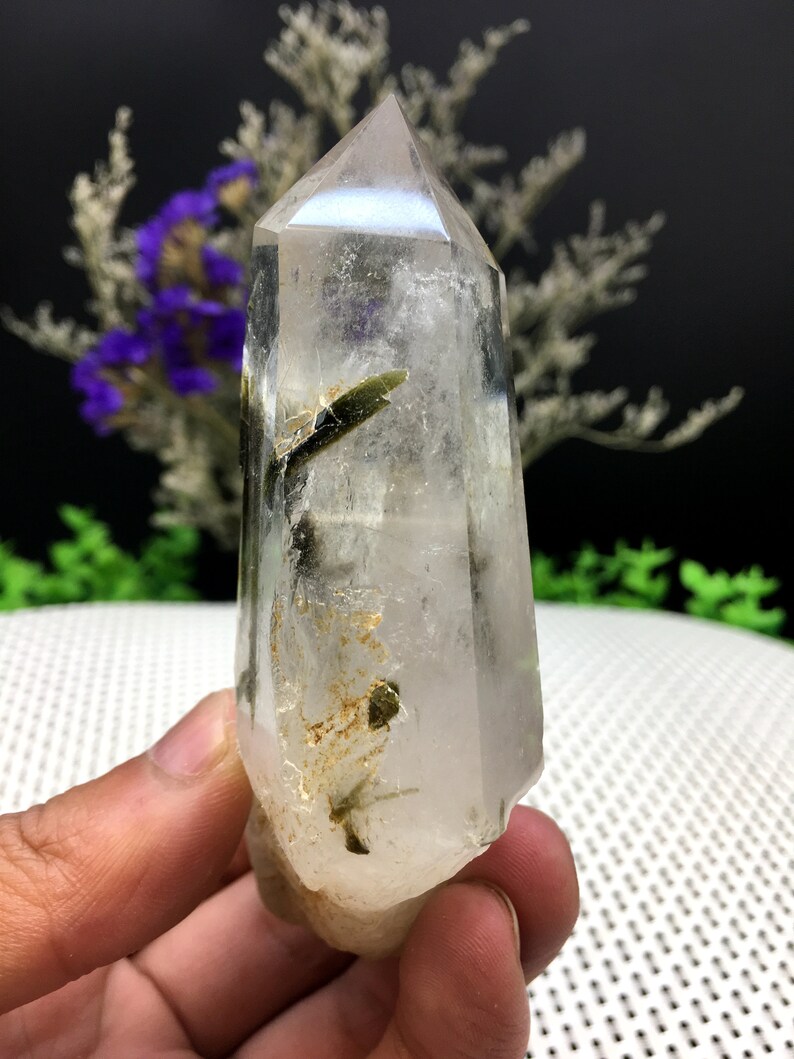 Rare Large Clear Green Rutilatedtourmaline Inclusions Quartz | Etsy