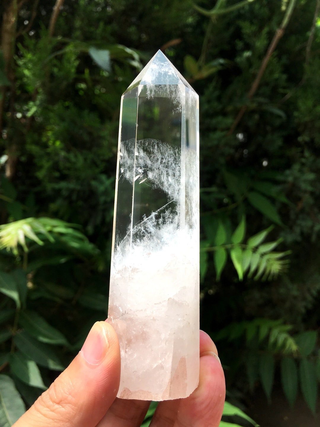 Natural Himalaya Rainbow Clear Crystal Quartz Point/white Crystal Tower ...