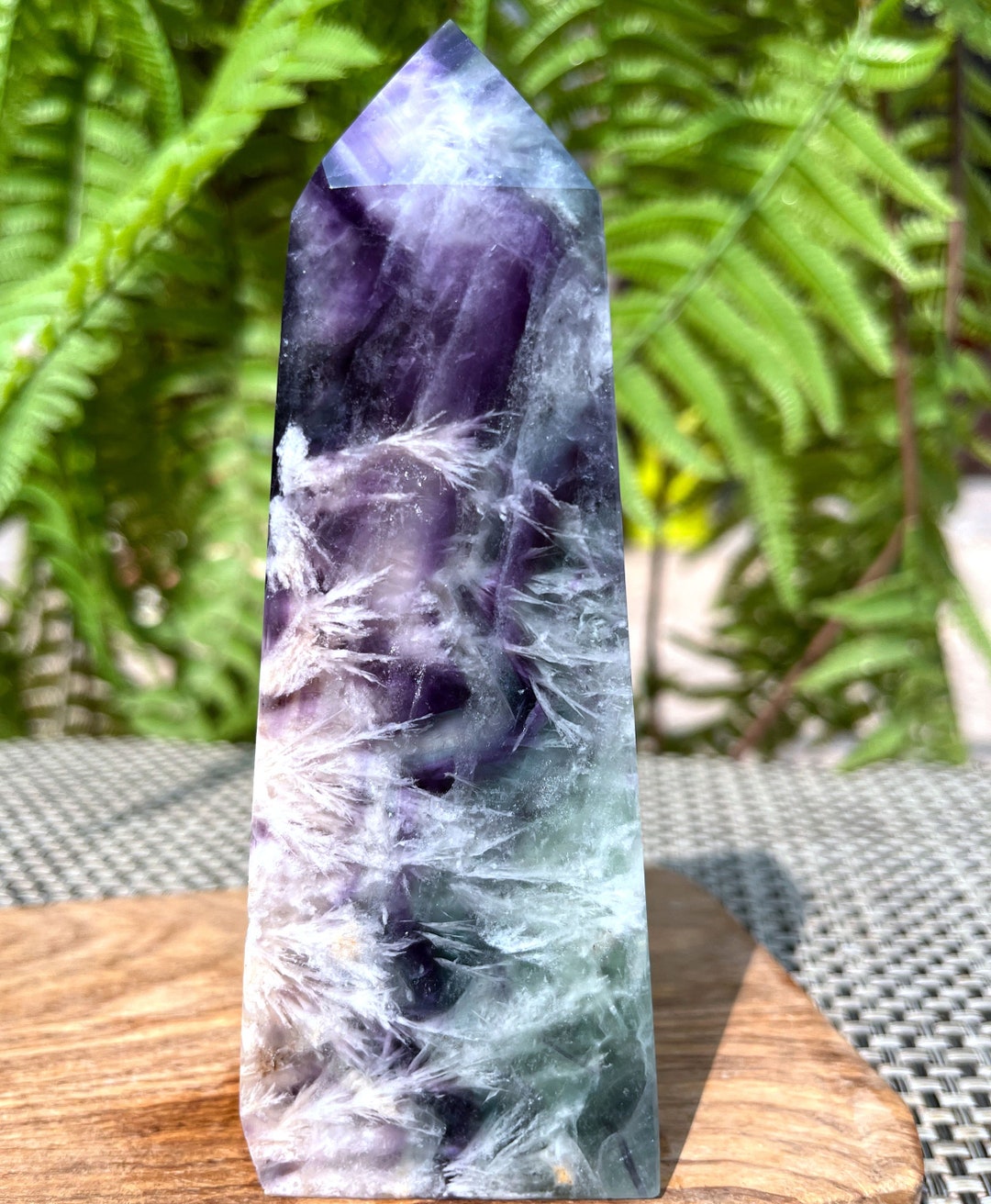 High Quality Rainbow Fluorite Crystal Tower Point/fluorite Tower/banded ...