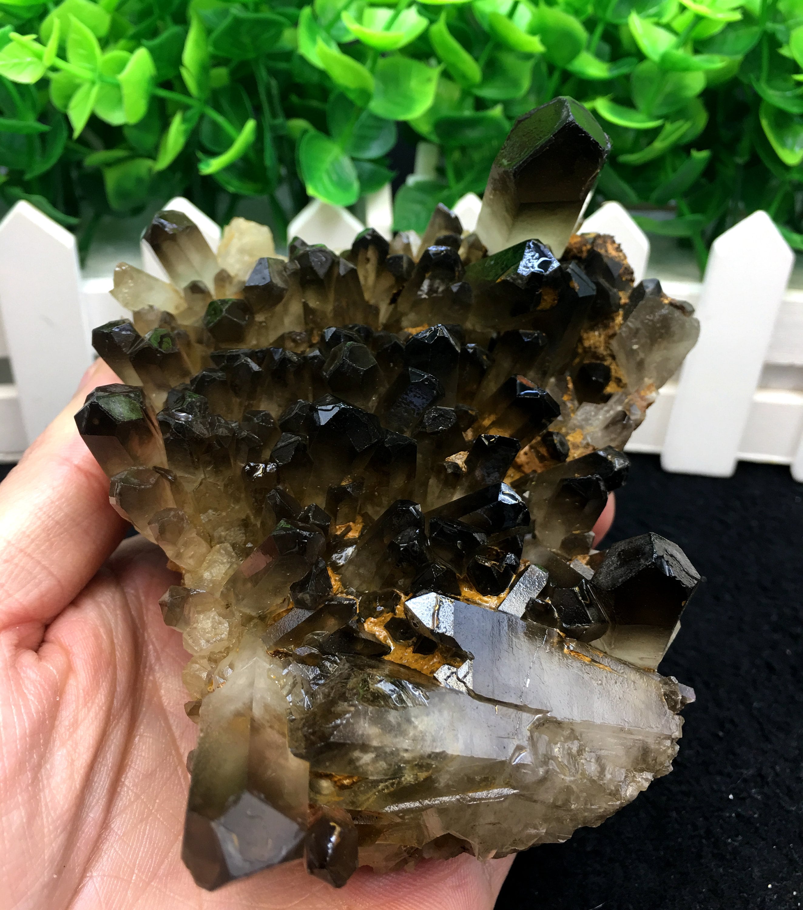 Top Large Raw yellow Crystal Cluster/Smoke crystal | Etsy