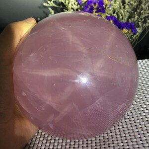 Best Rose Quartz Sphere/rare Hexagonal Starlight/rose Crystal Sphere ...