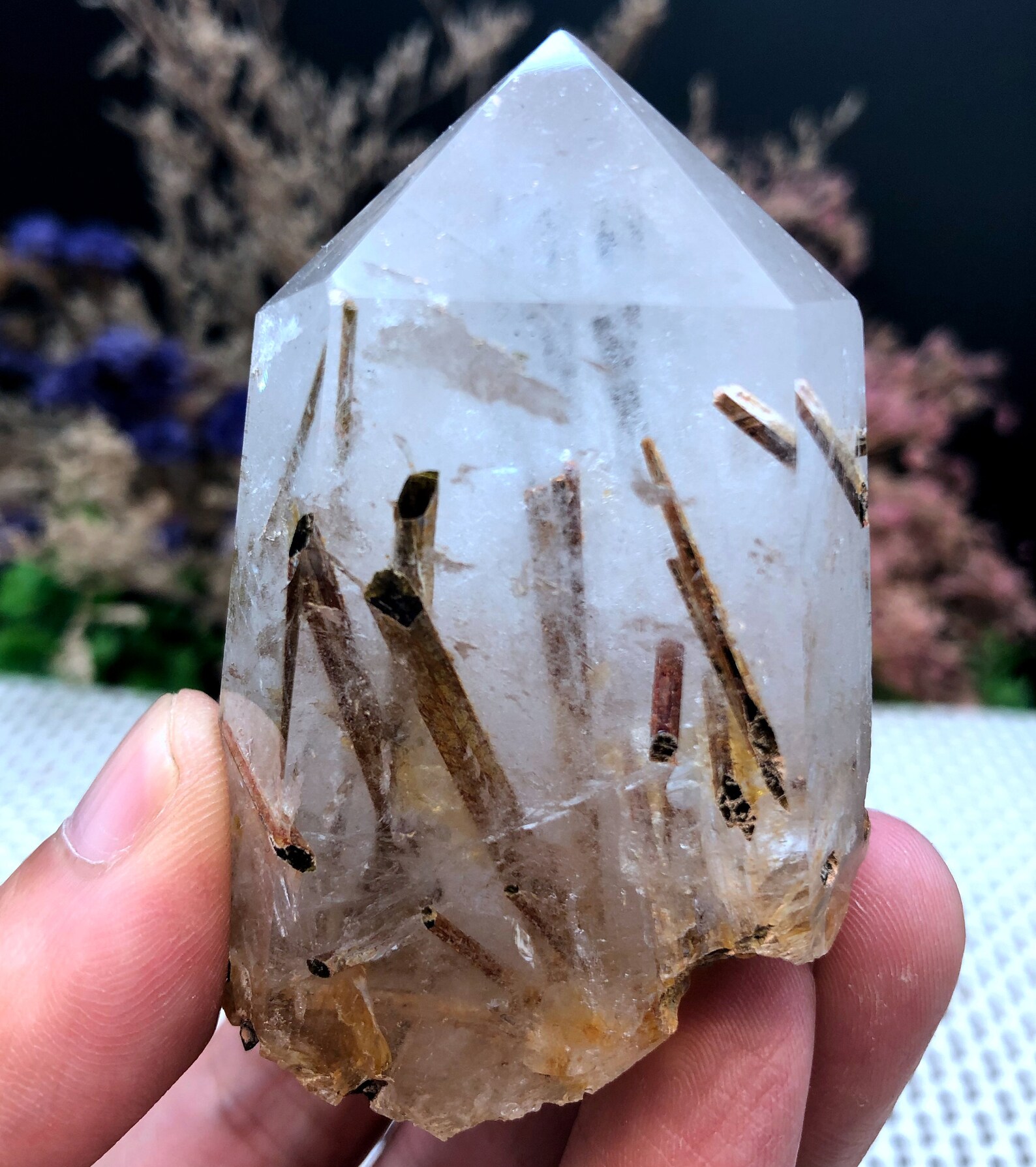Rare Clear Brown Tourmaline Inclusions Quartz Point/crystal - Etsy UK