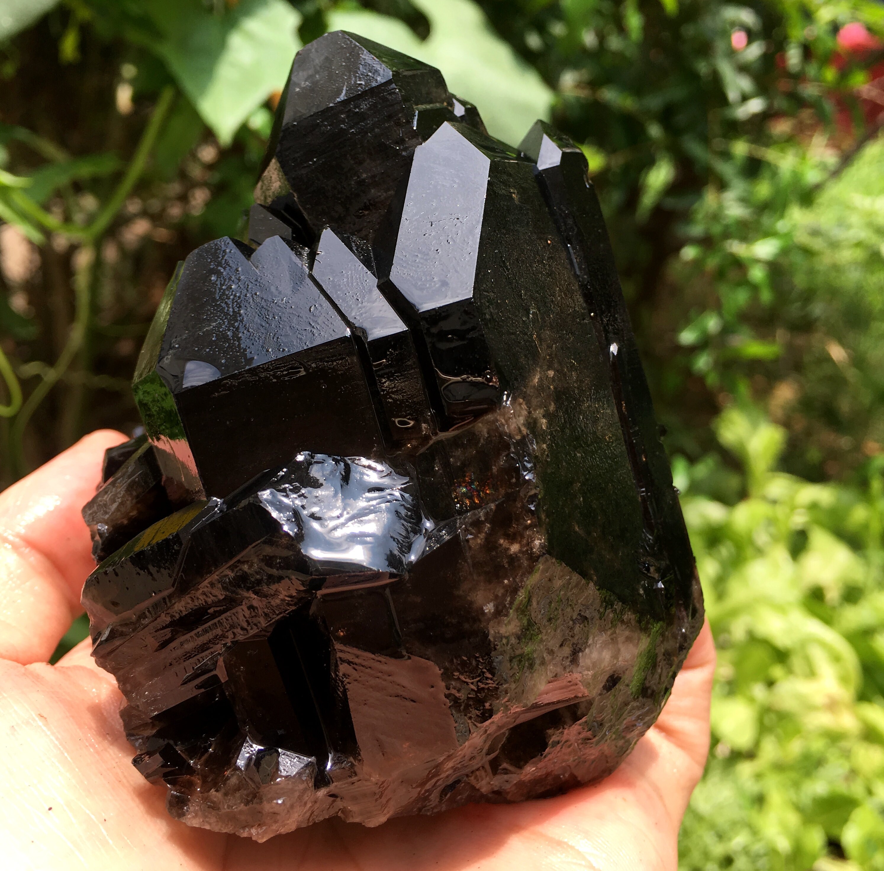 Top Large Raw black Crystal Cluster/Black Quartz | Etsy