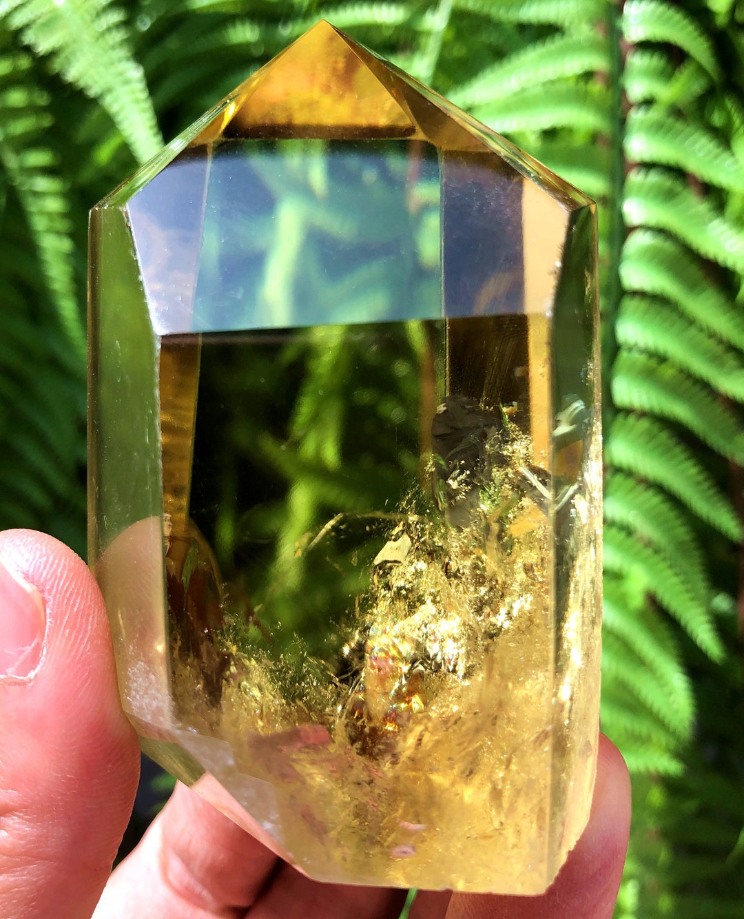 Natural Large Transparent Headed Yellow Citrine Crystal Quartz Point ...