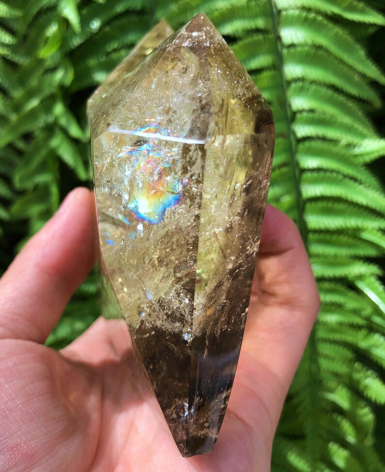 Natural Large Transparent Headed Yellow Citrine Crystal Quartz Point ...