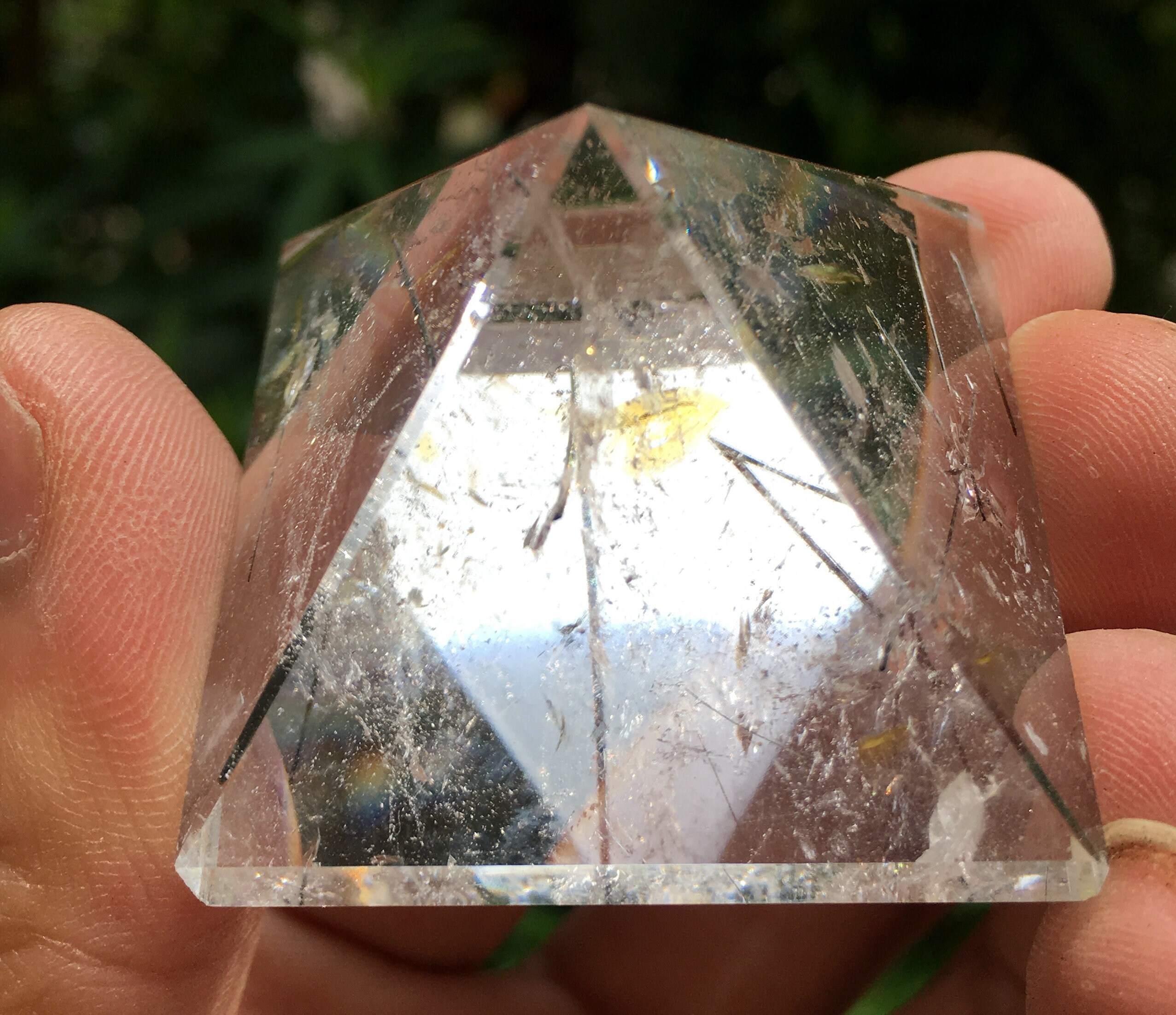 Rare Natural Golden Rutilated Pyramid/golden Rutile/quartz Pyramid ...
