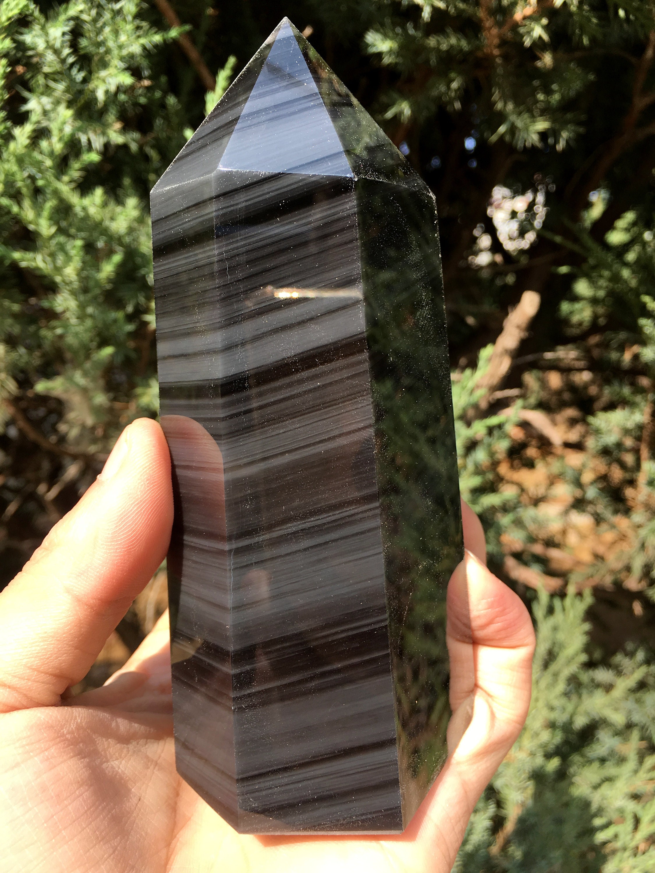 Natural Best Clear obsidian Polished Tower Shaped/obsidian | Etsy