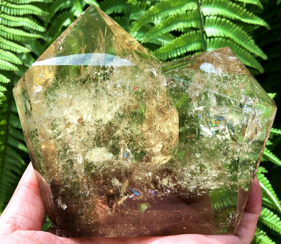 Natural Large Transparent Headed Yellow Citrine Crystal Quartz - Etsy