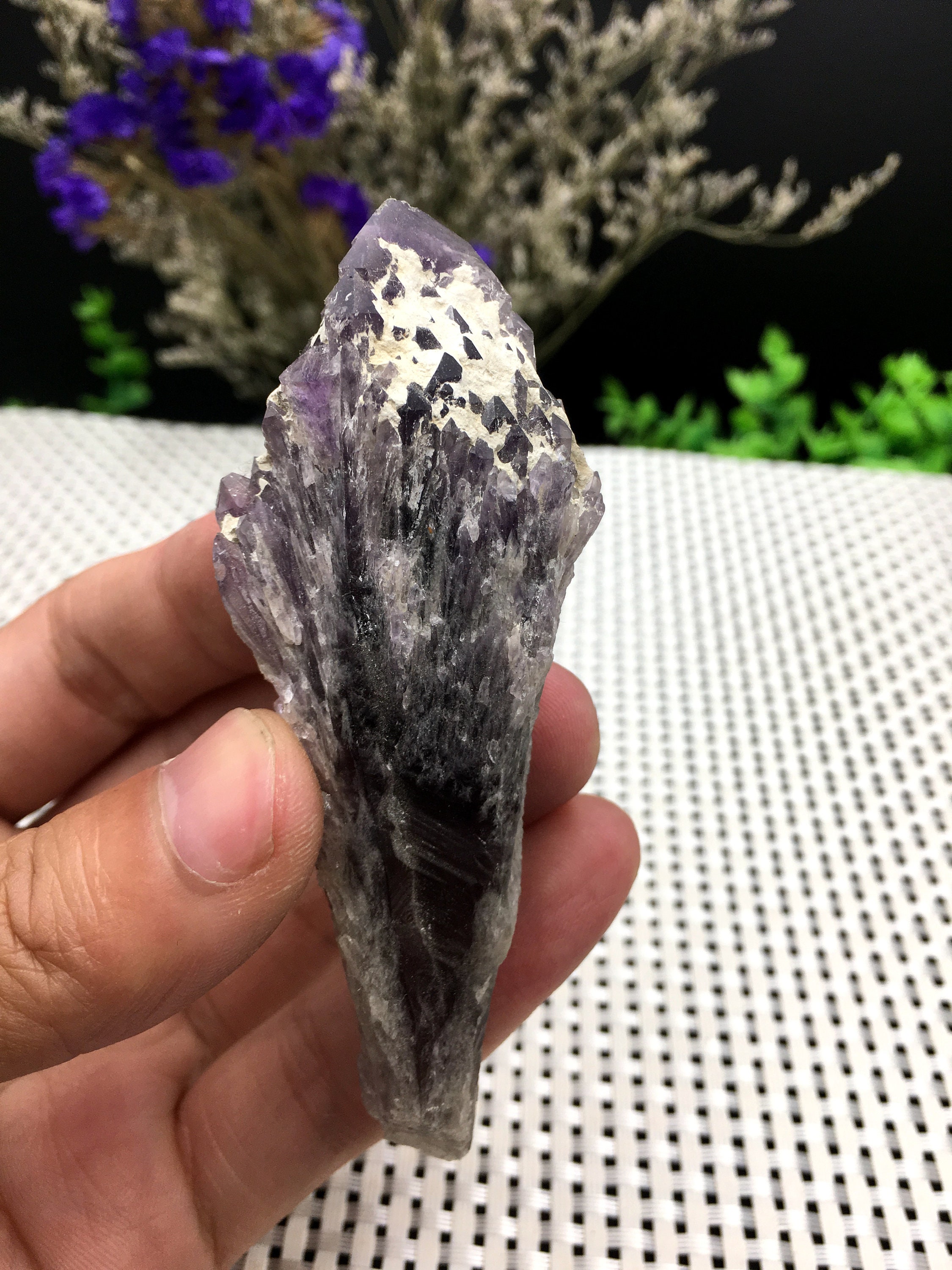 LARGE Natural skeleton crystal/amethyst/White | Etsy