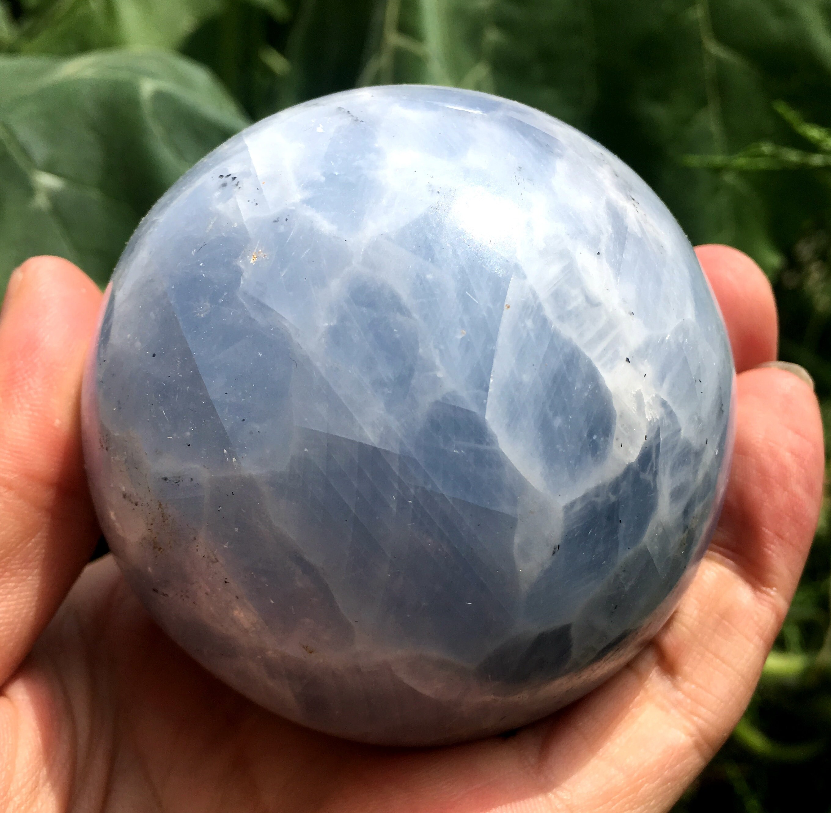 Large Natural Blue Celestite Crystal Quartz Sphere / kyanite | Etsy