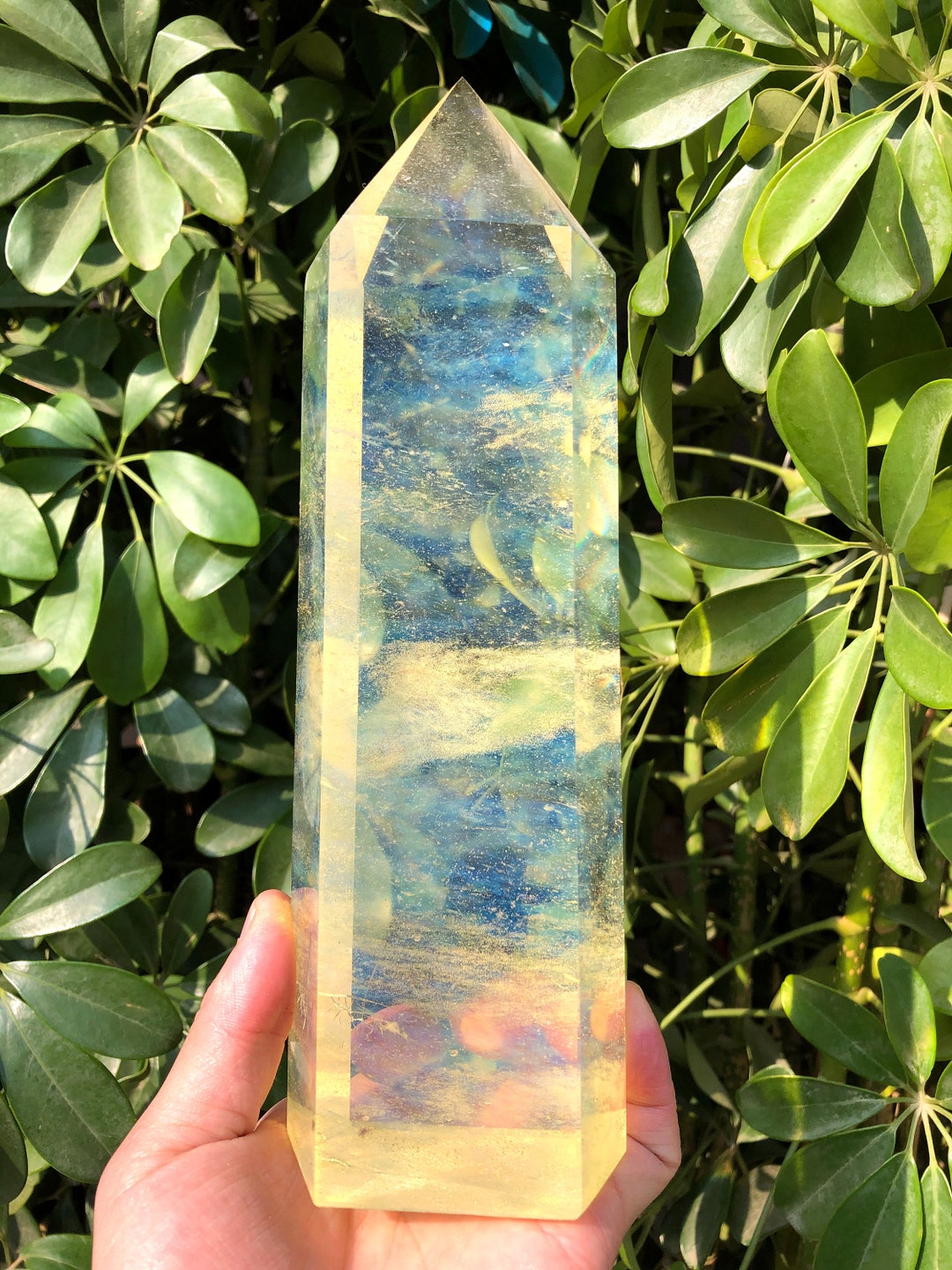 Clear Smelt Yellow Quartz Point/clear Smelt Quartz Polished Chunks ...