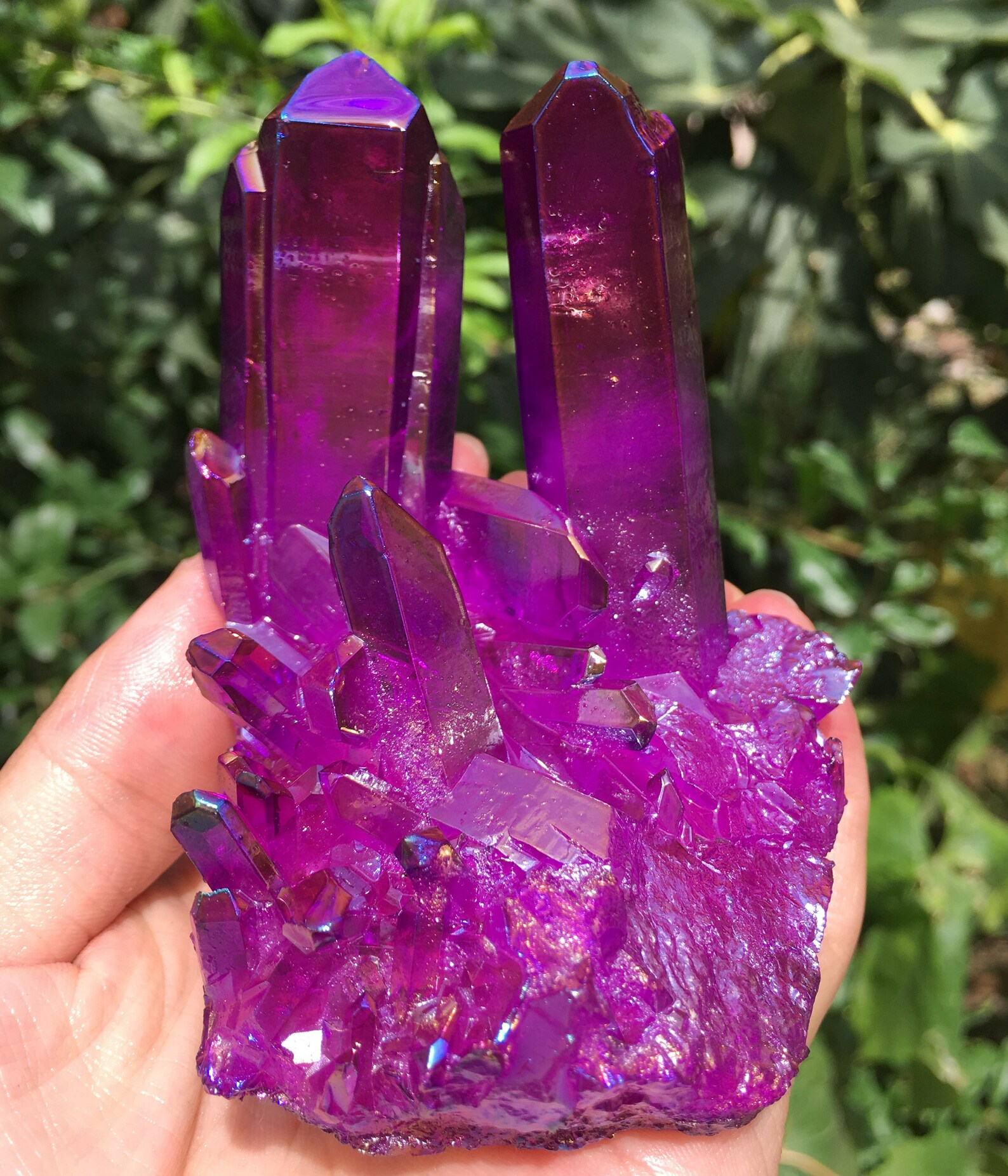 Purple Aura Quartz Crystal Cluster/Angel Aura Quartz Crystal | Etsy