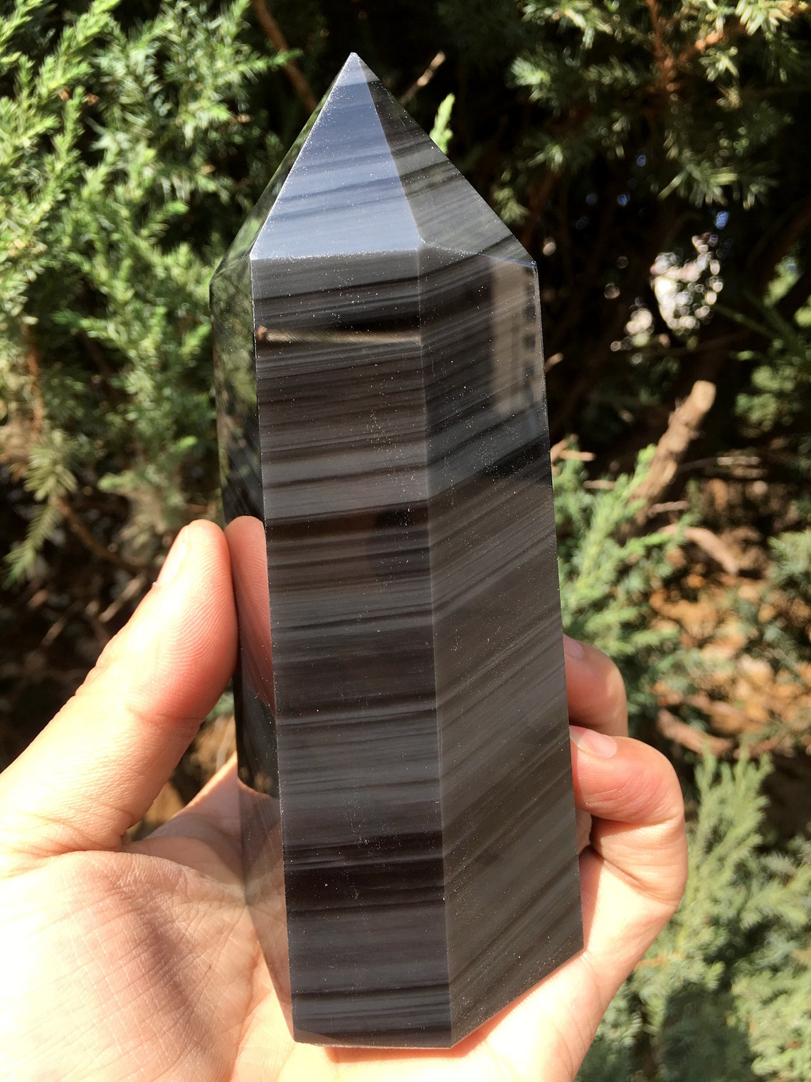 Natural Best Clear obsidian Polished Tower Shaped/obsidian | Etsy