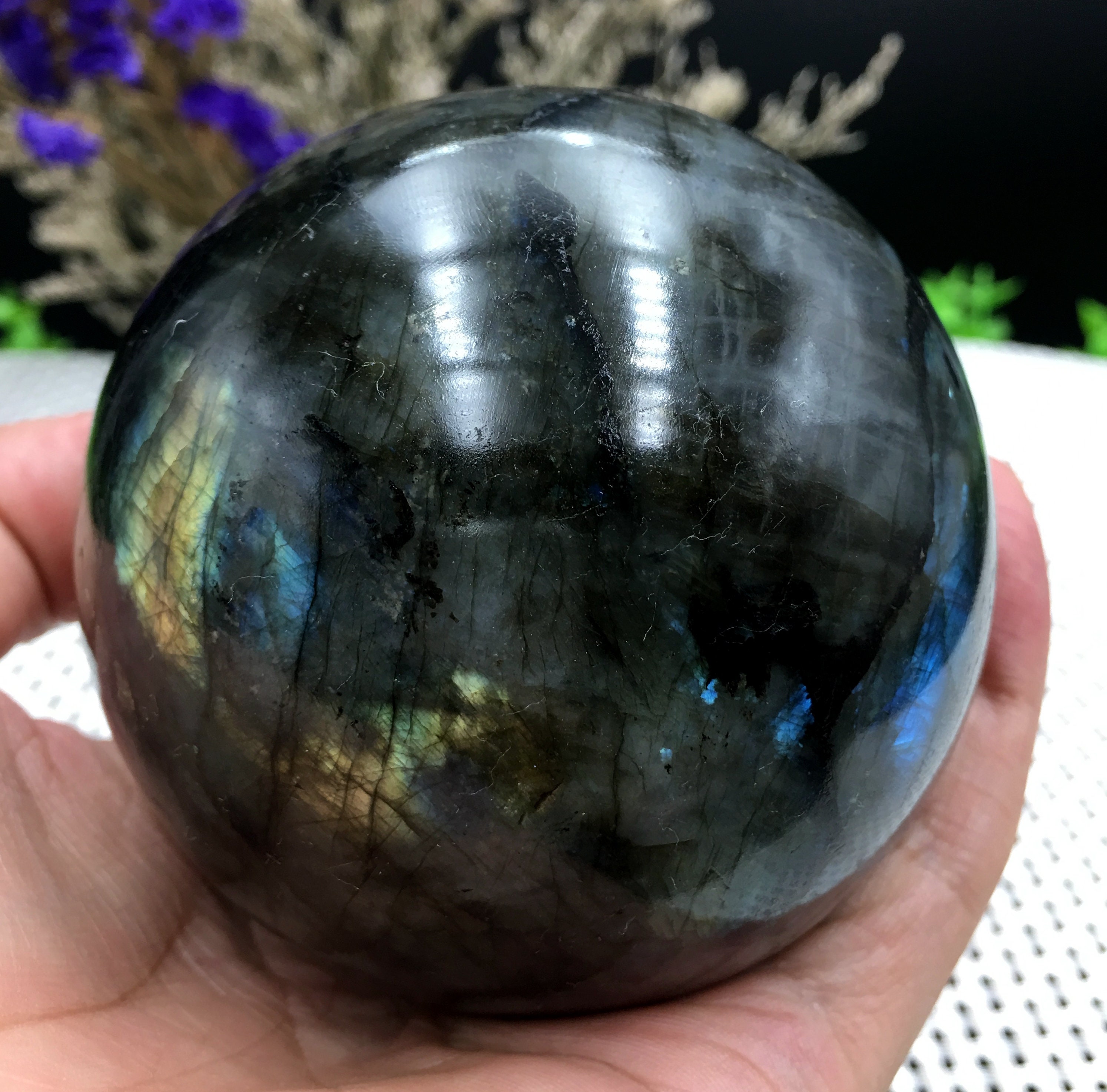 Extra Large Labradorite sphere/Labradorite ball/Shiny Polished | Etsy