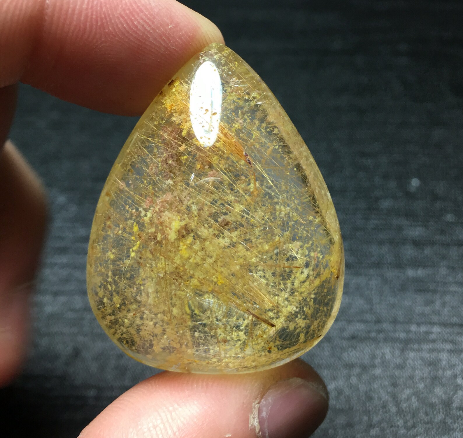 Clear Gold Rutilated Quartz Pendant/inclusion Crystal Necklace/crystal ...
