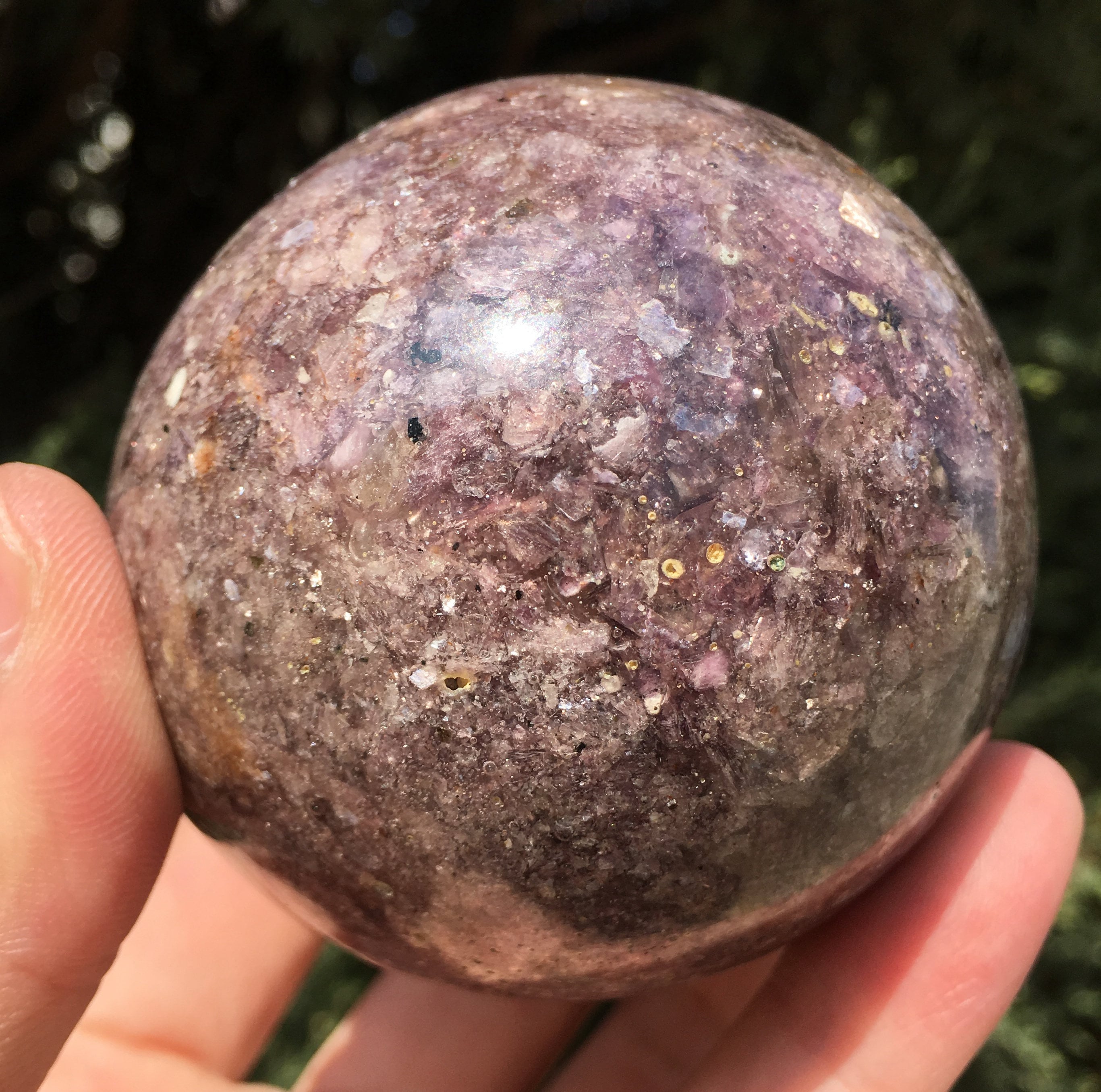 Natural Large Mica Quartz Crystal Quartz Sphere/mica | Etsy