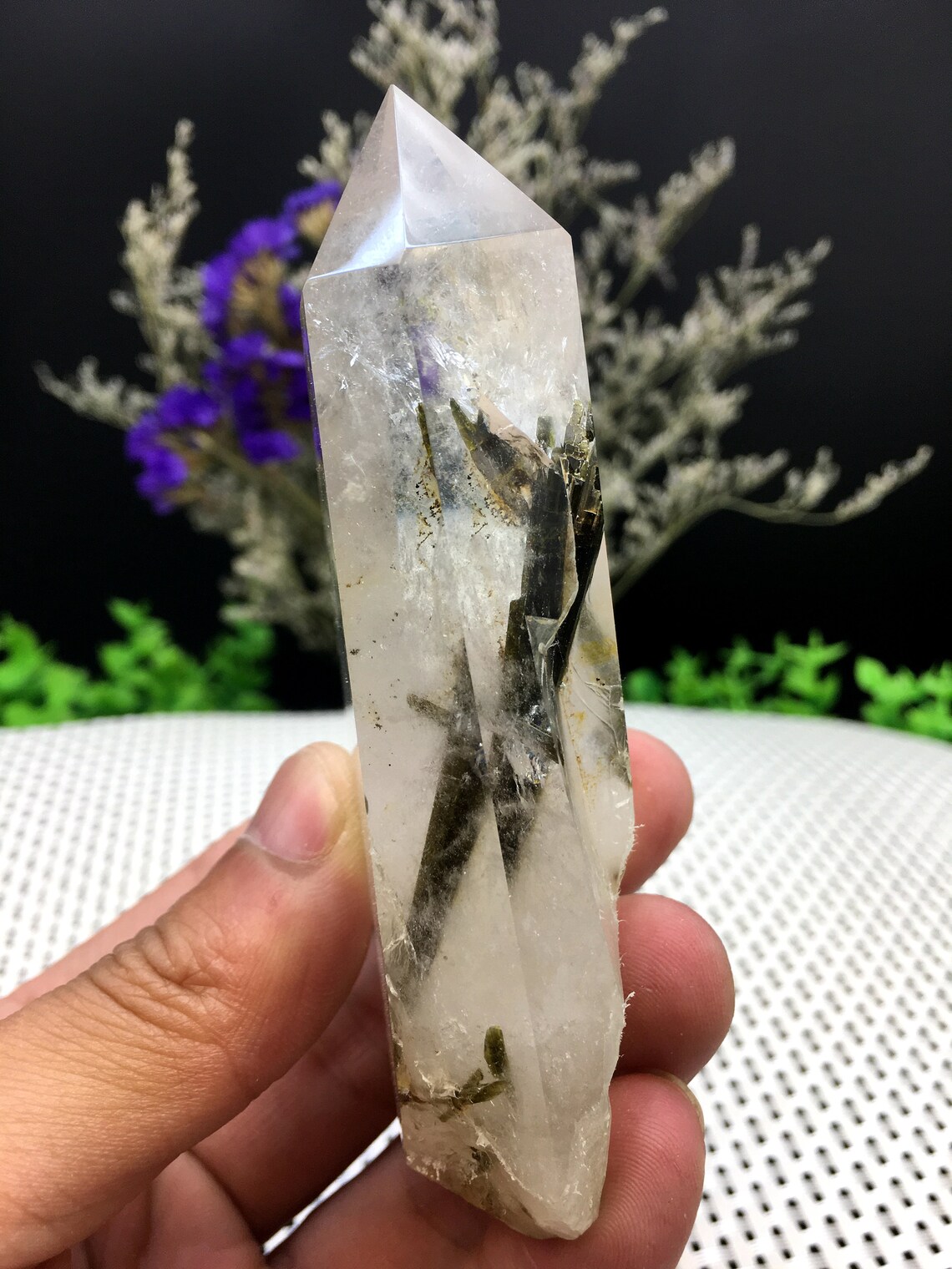 Rare Large Clear Green Rutilatedtourmaline Inclusions Quartz | Etsy