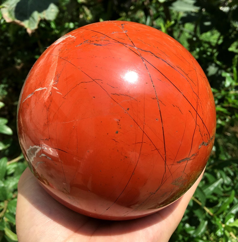 Natural Red Jasper Crystal Ball/red Jasper Sphere/red Jasper - Etsy