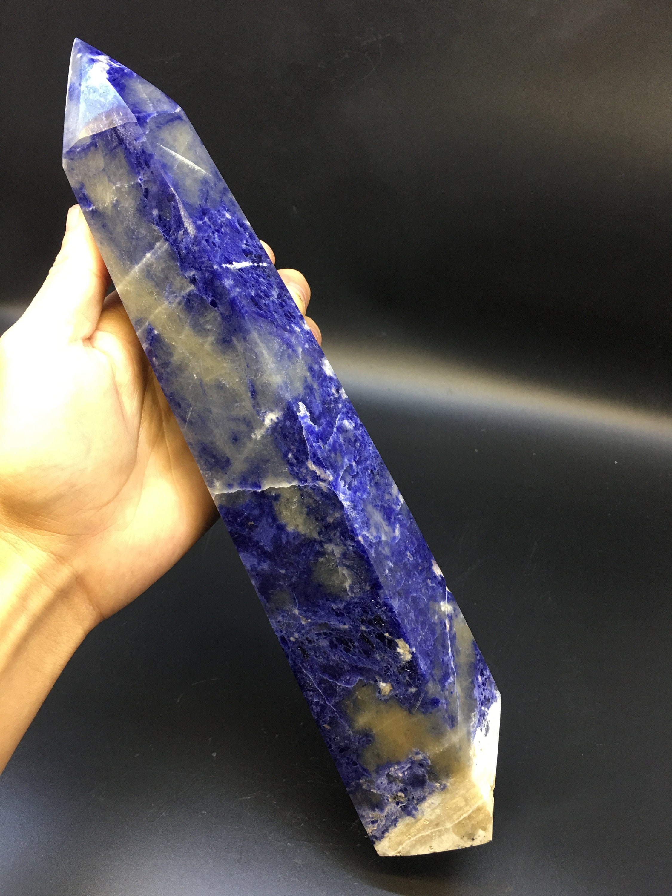 Polished LARGE Blue Sodalite Crystal Tower/Healing | Etsy