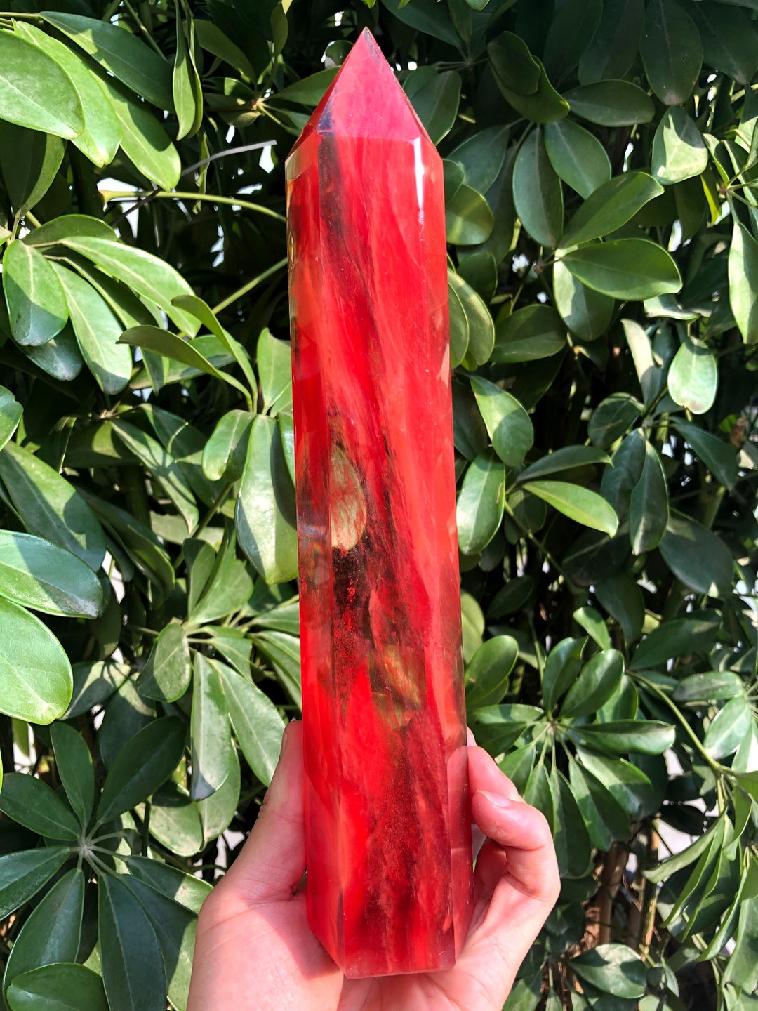 Clear Smelt Red Quartz Point/clear Smelt Quartz Polished Chunks/crystal ...