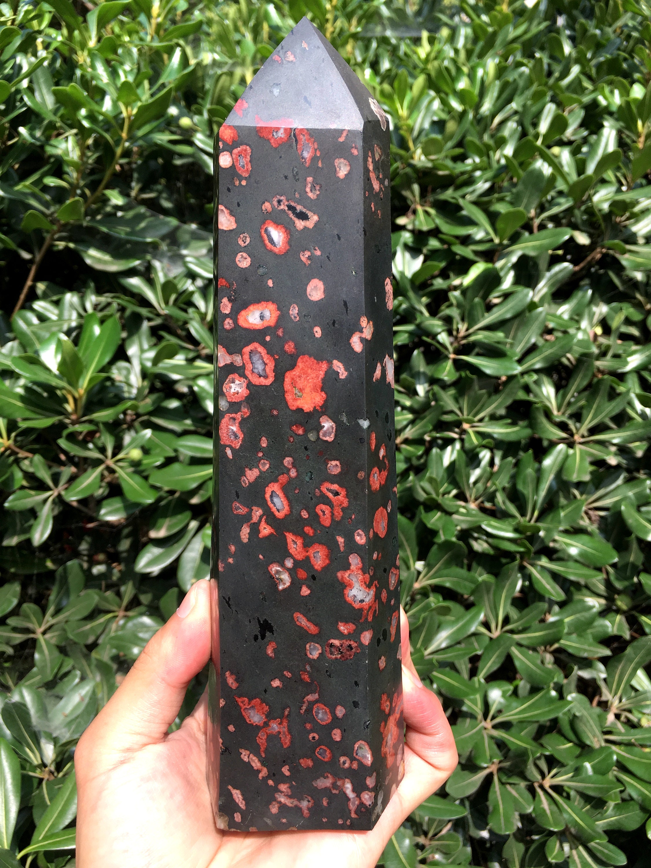 Rare Natural Large Plum stone point/Scenic Quartz | Etsy