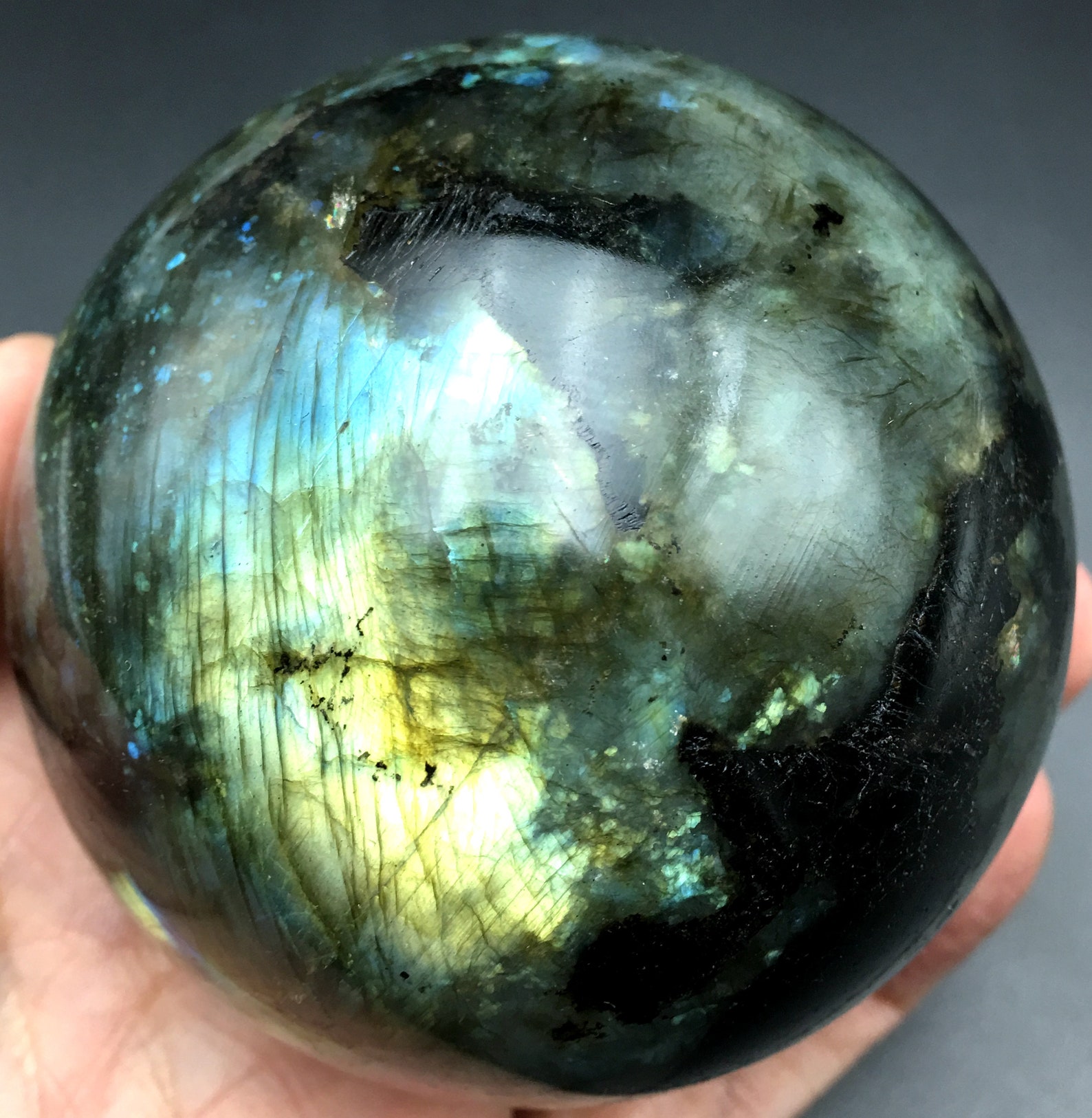 Extra Large Labradorite Sphere/labradorite Ball/shiny Polished - Etsy